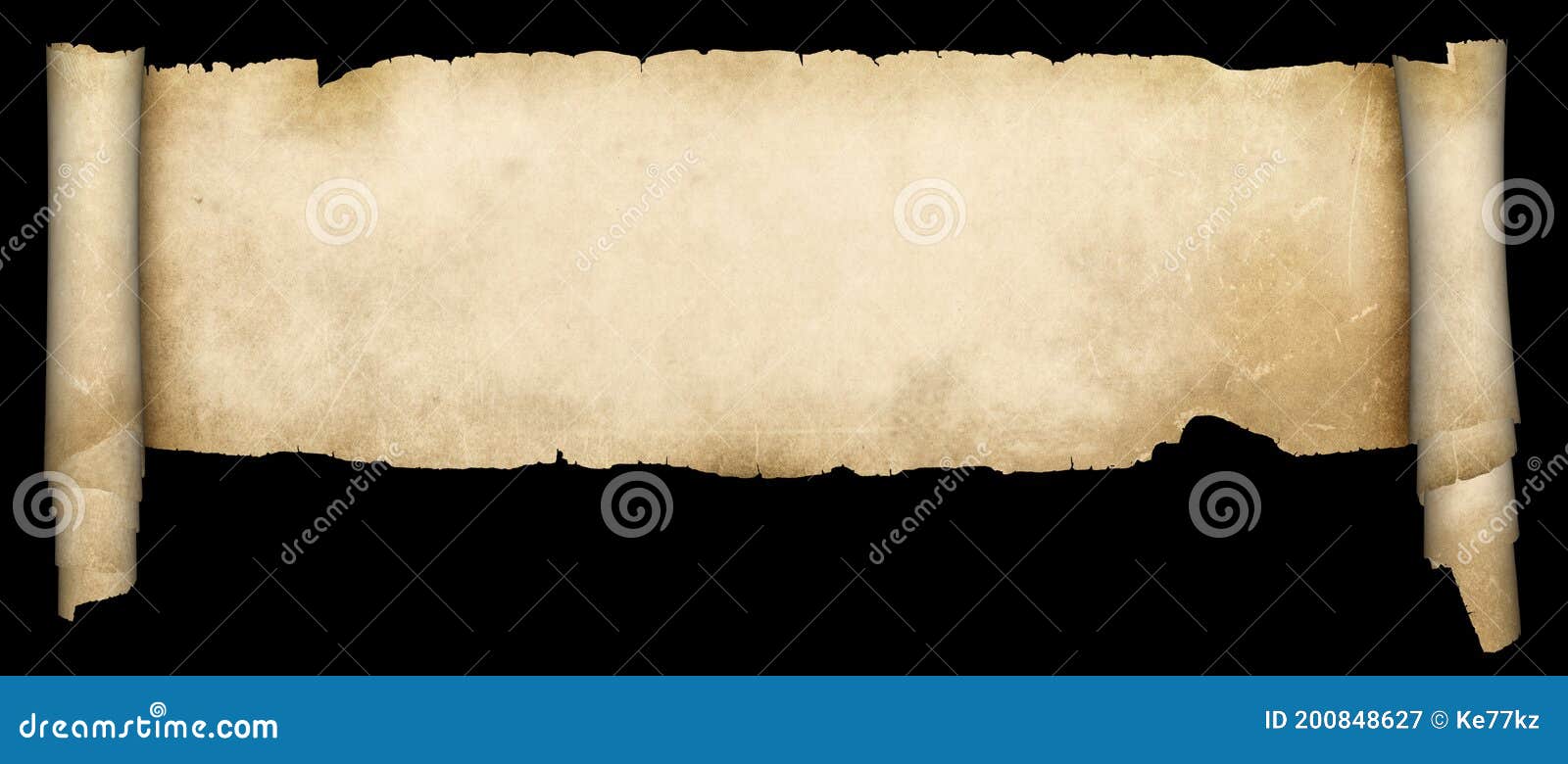 Antique Scroll on Black Background Stock Image - Image of stained ...