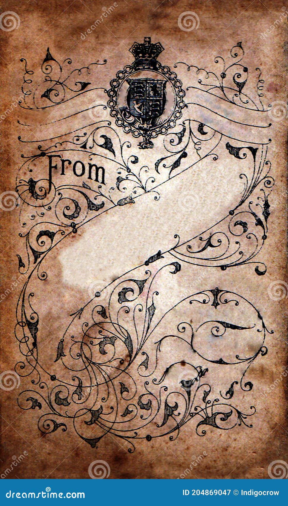 Ornate Scroll Work stock illustration. Illustration of postcard - 204869047