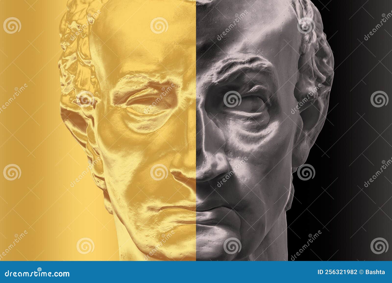 Antique Sculpture of Human Face in Artificial Intelligence Luxury Art ...