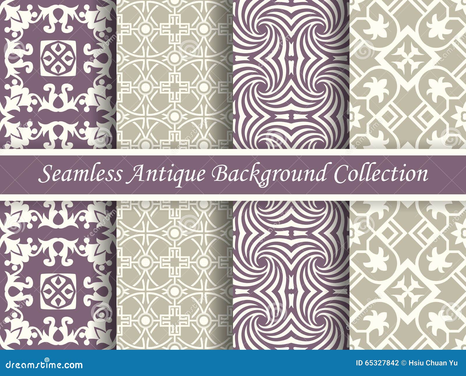 Antique Seamless Background Collection Stock Vector - Illustration of ...