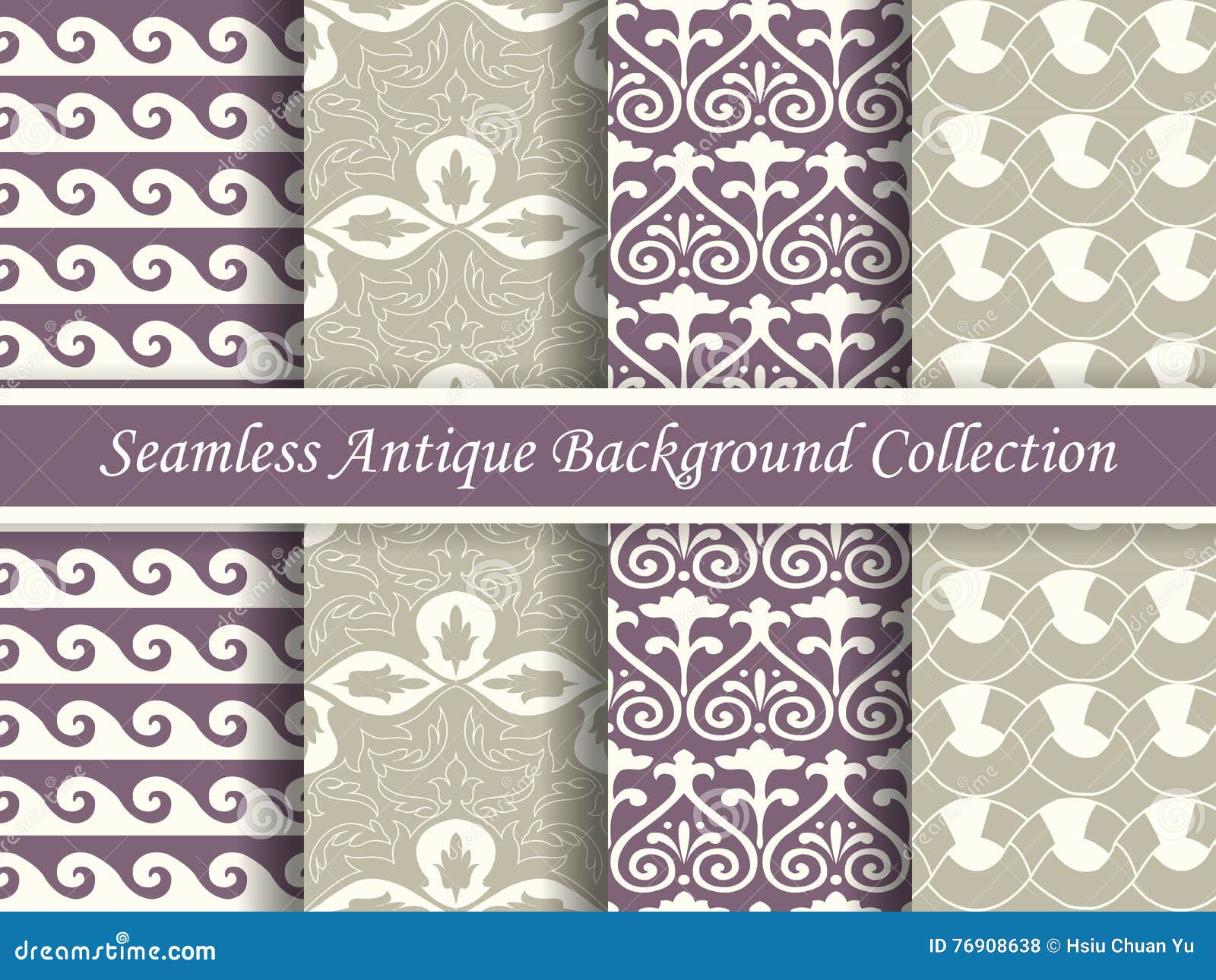 Antique Seamless Background Collection_137 Stock Vector - Illustration ...