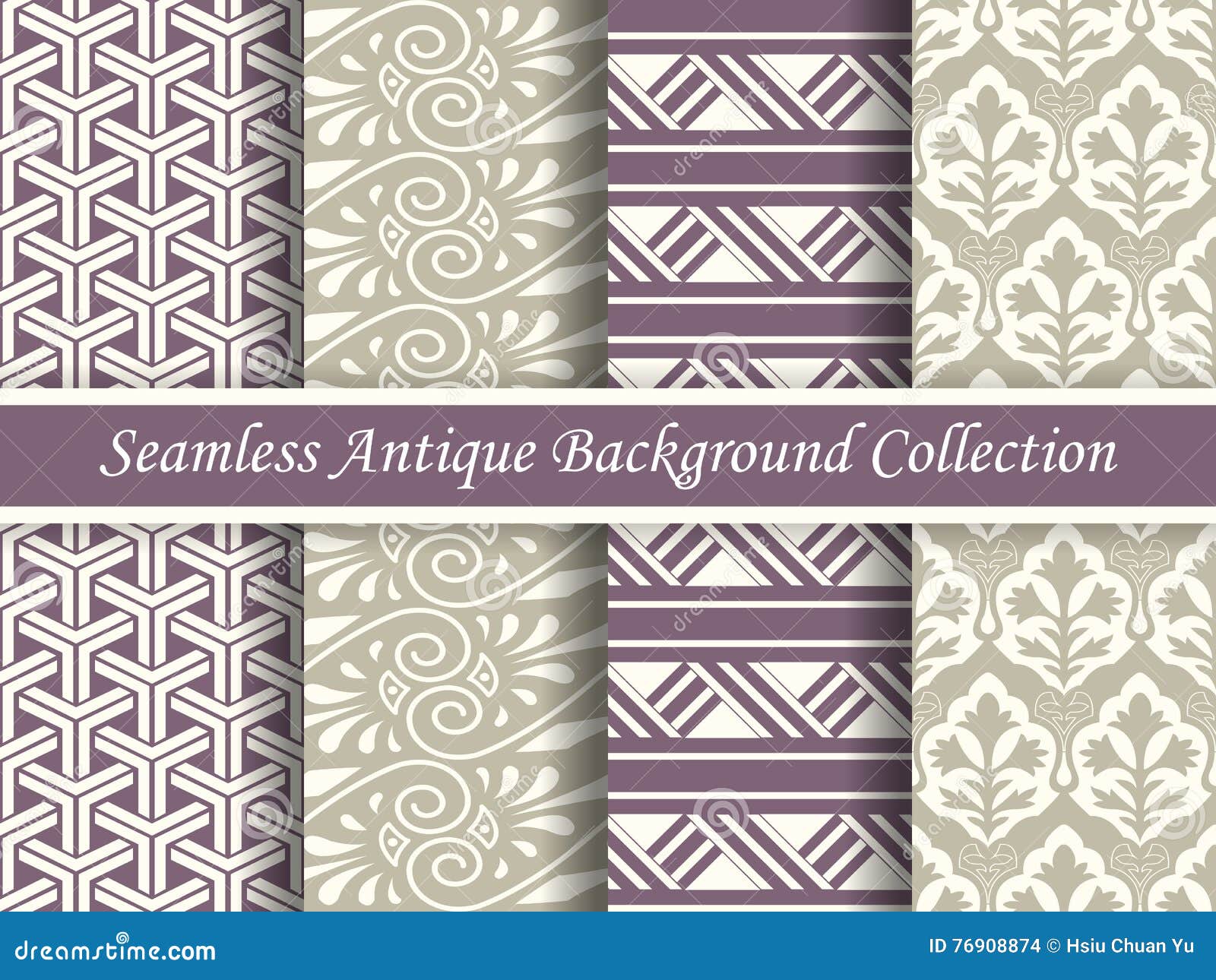 Antique Seamless Background Collection_131 Stock Vector - Illustration ...