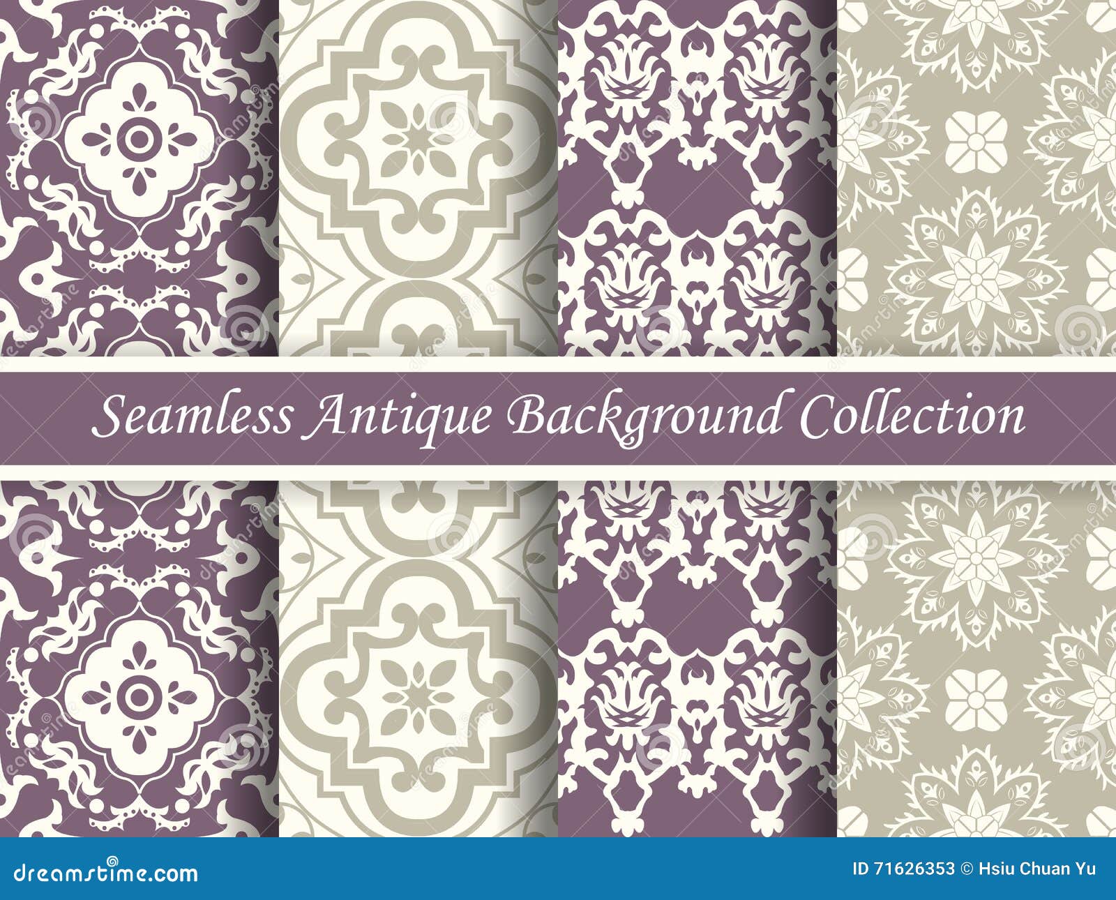 Antique Seamless Background Stock Vector - Illustration of floral ...