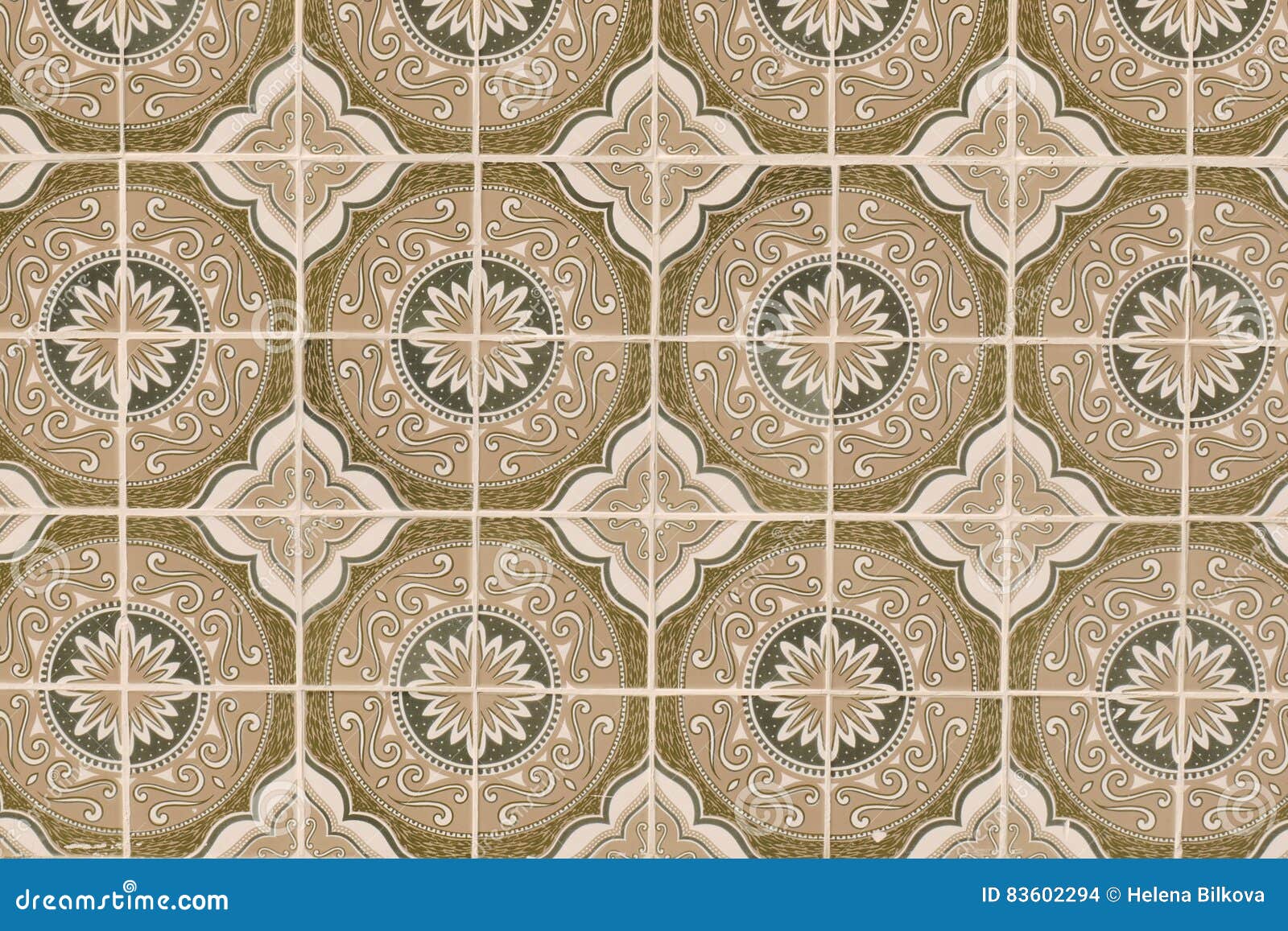 Antique Seamless Portuguese Tiles Pattern Stock Photo - Image of ...