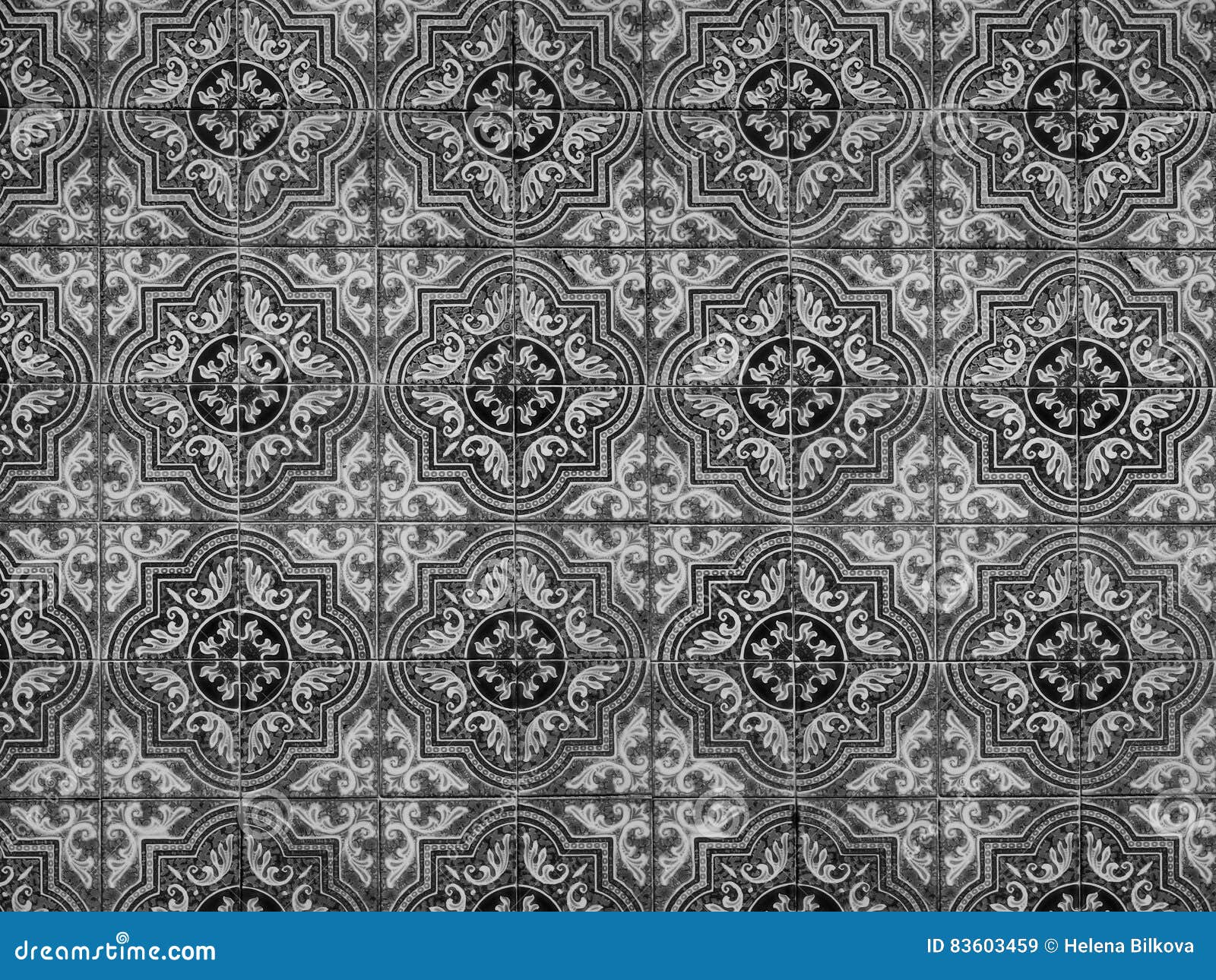 Antique Seamless Portuguese Tiles Pattern Stock Image - Image of aged ...