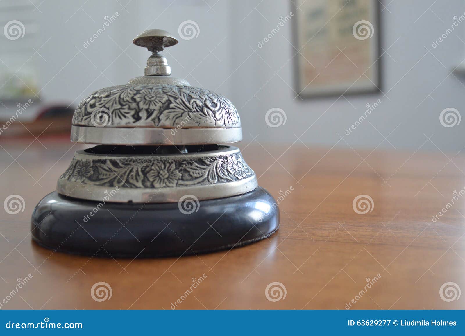 Antique service bell stock image. Image of chrome, ornament - 63629277