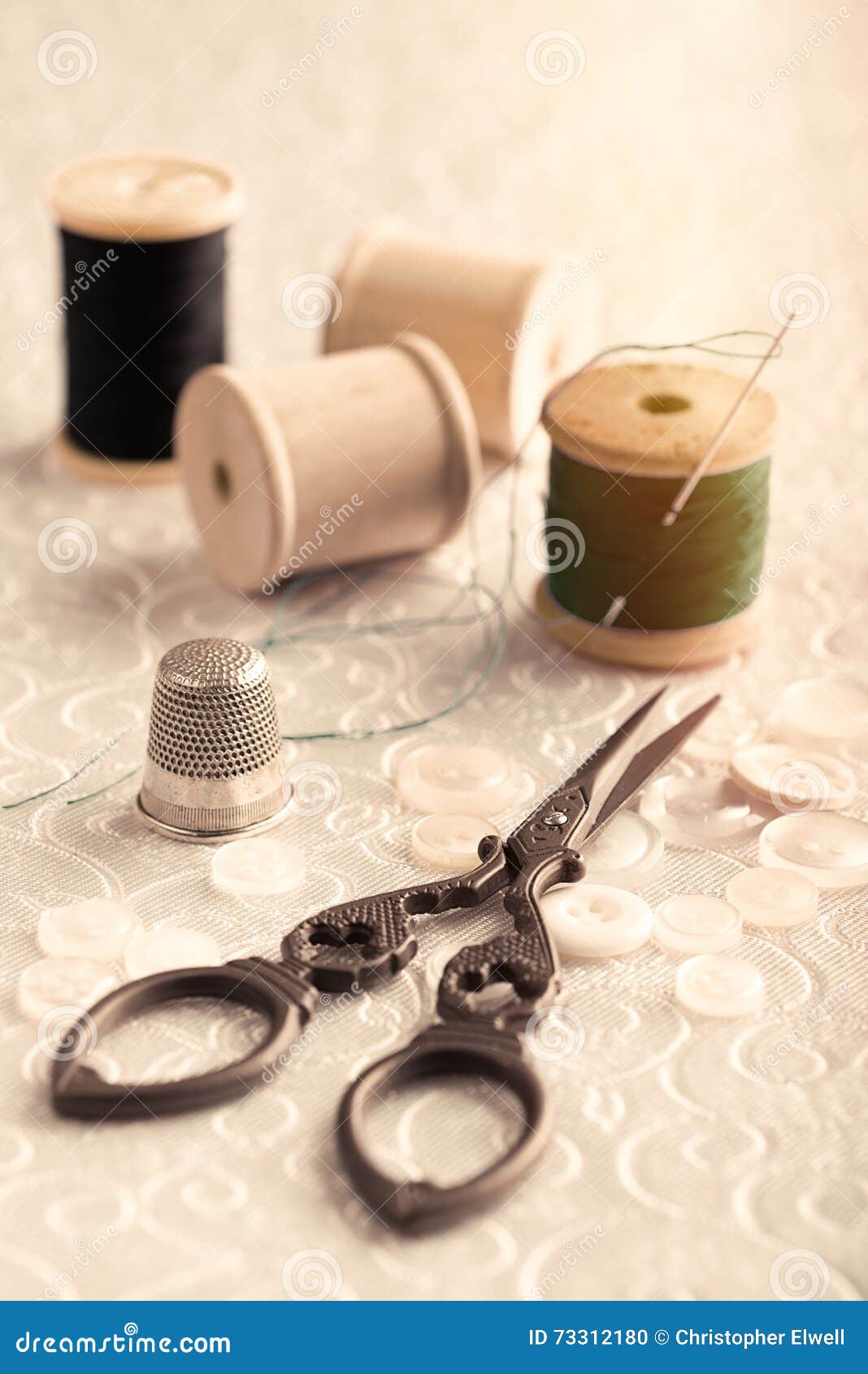 Antique Sewing Scissors stock photo. Image of fashion - 73312180
