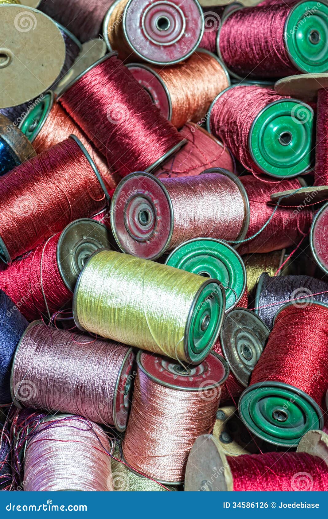 Antique sewing thread stock photo. Image of bright, colorful - 34586126