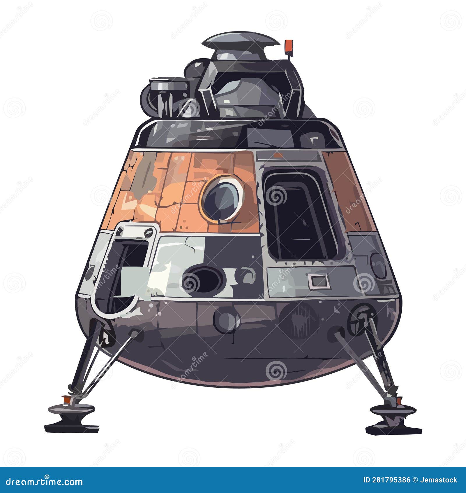 The Antique Ship Propeller Crashed, Modern Computer Graphics Sketch ...