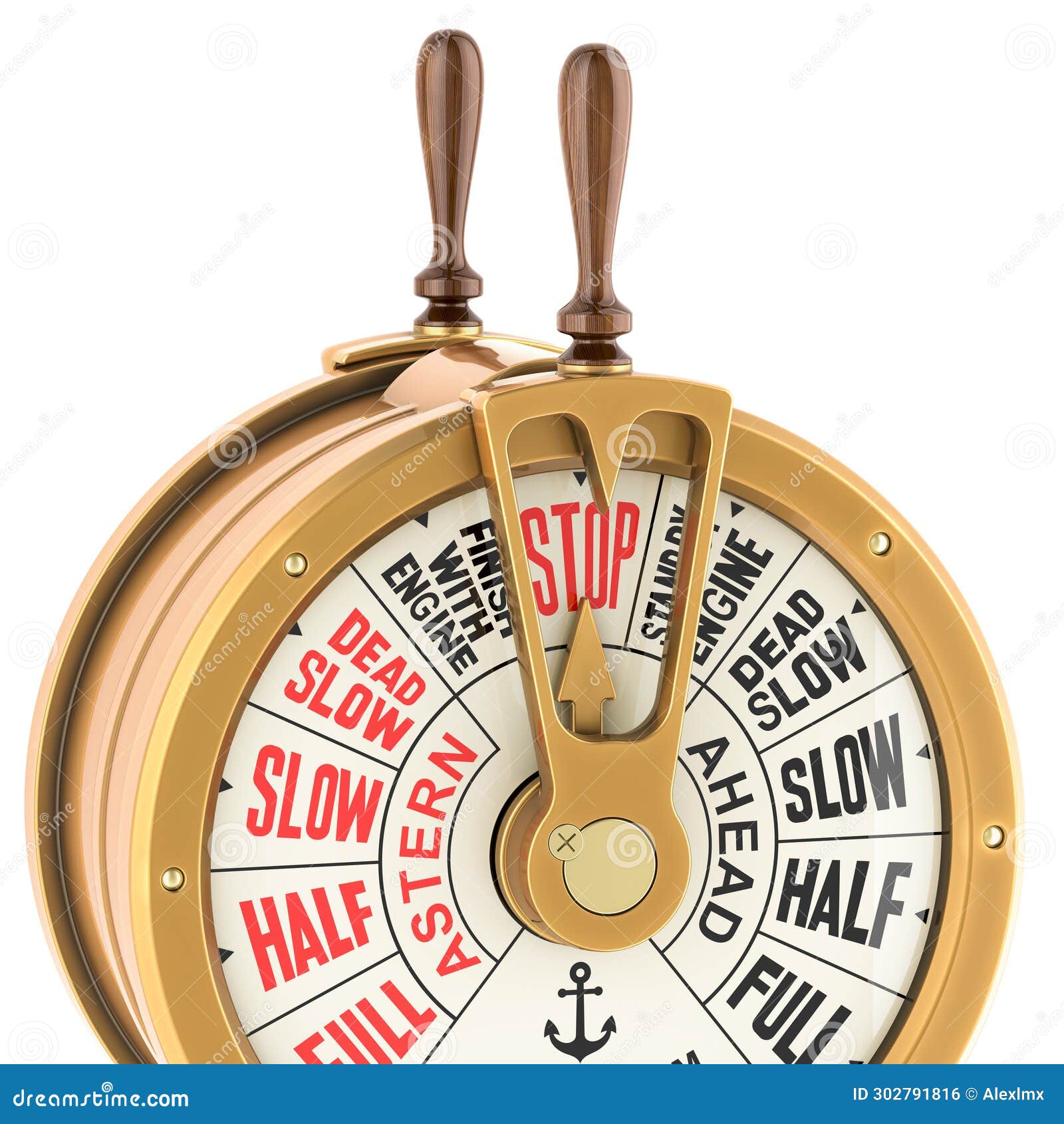 Engine Order Telegraph Flat Vector Icon. Hand Drawn Style Design ...