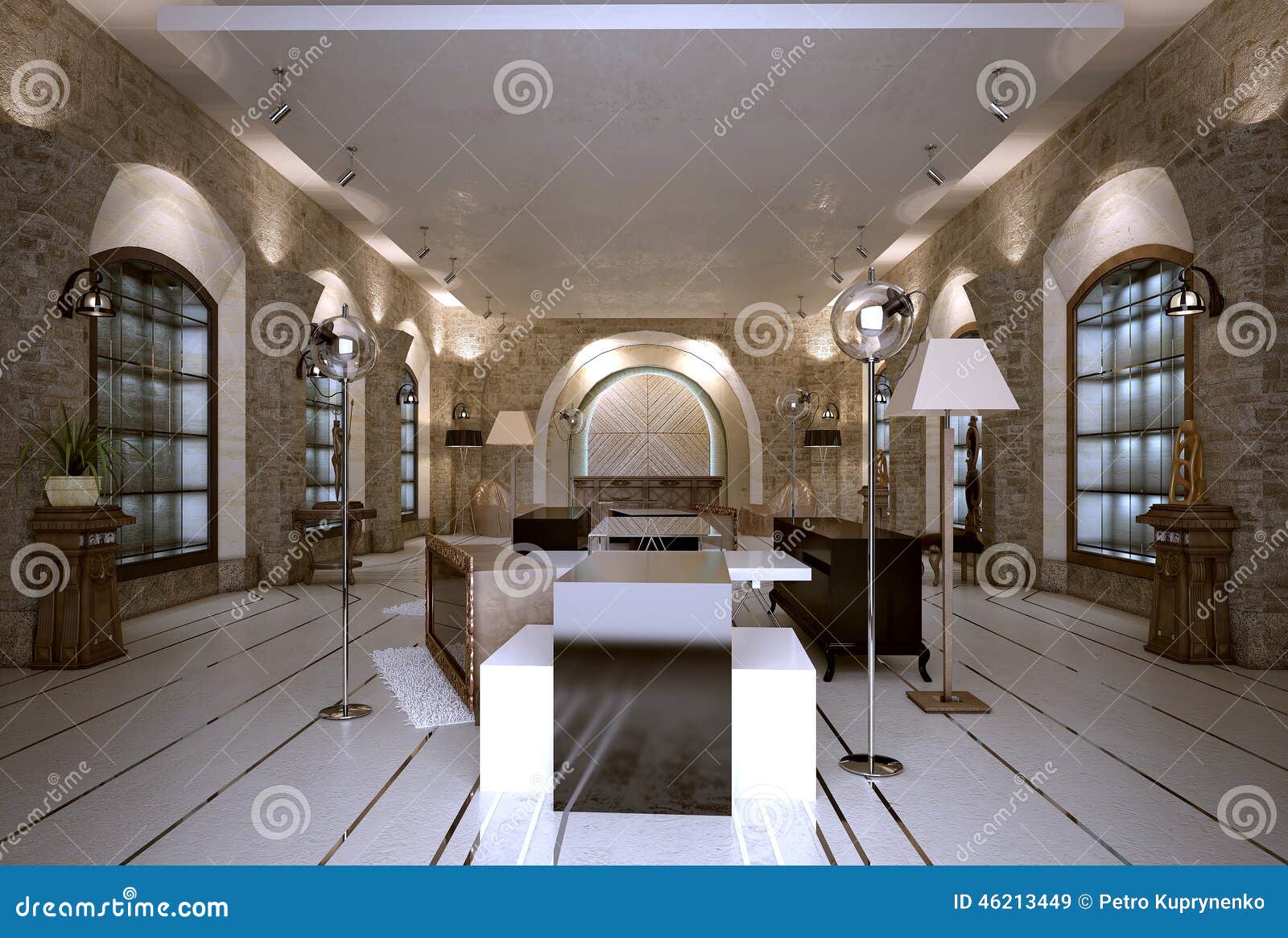 Antique shop interior stock image. Image of chest, decor - 46213449