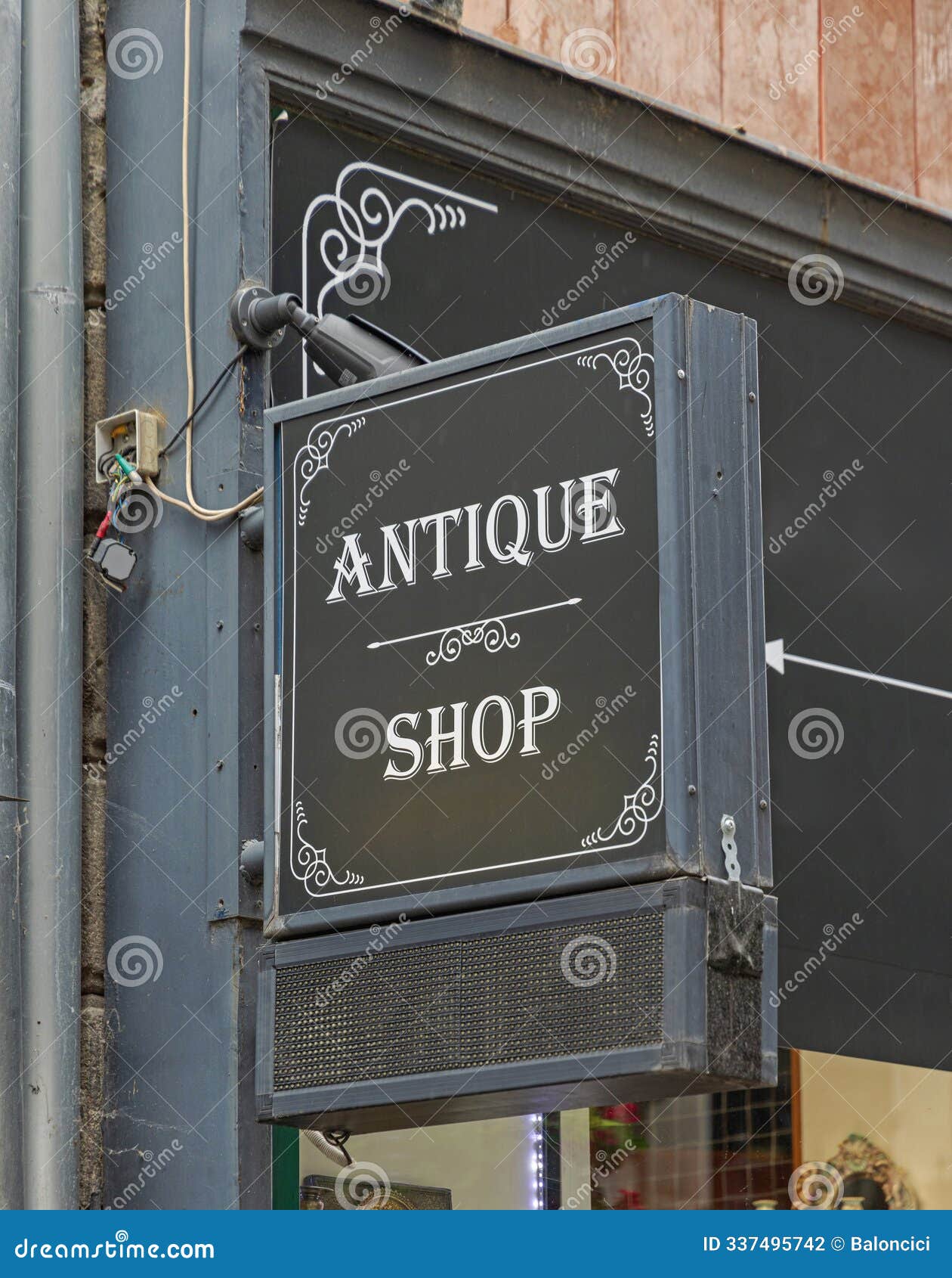Antique Shop Sign stock photo. Image of store, font - 337495742
