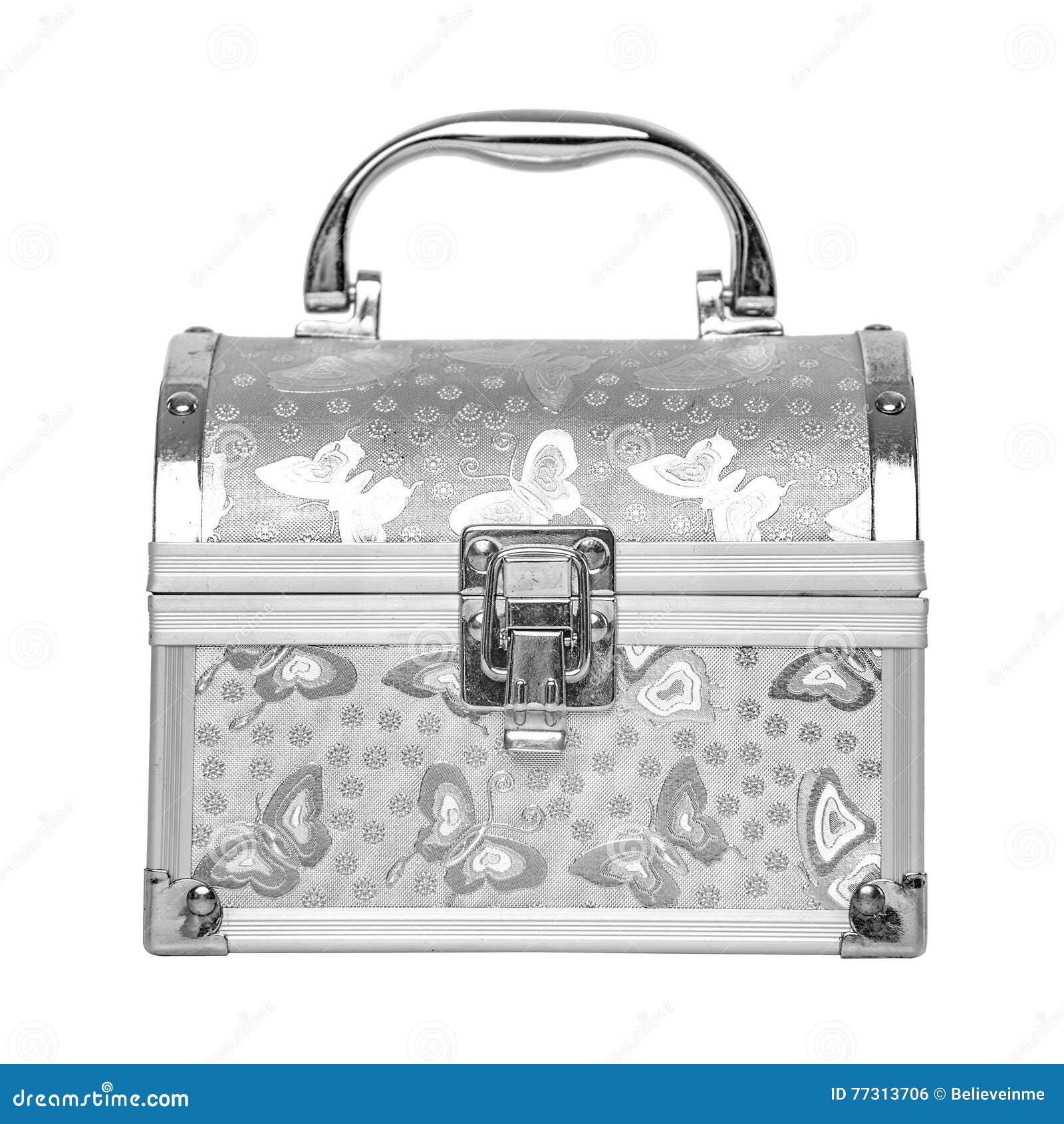 Antique silver chest. stock photo. Image of object, treasure - 77313706