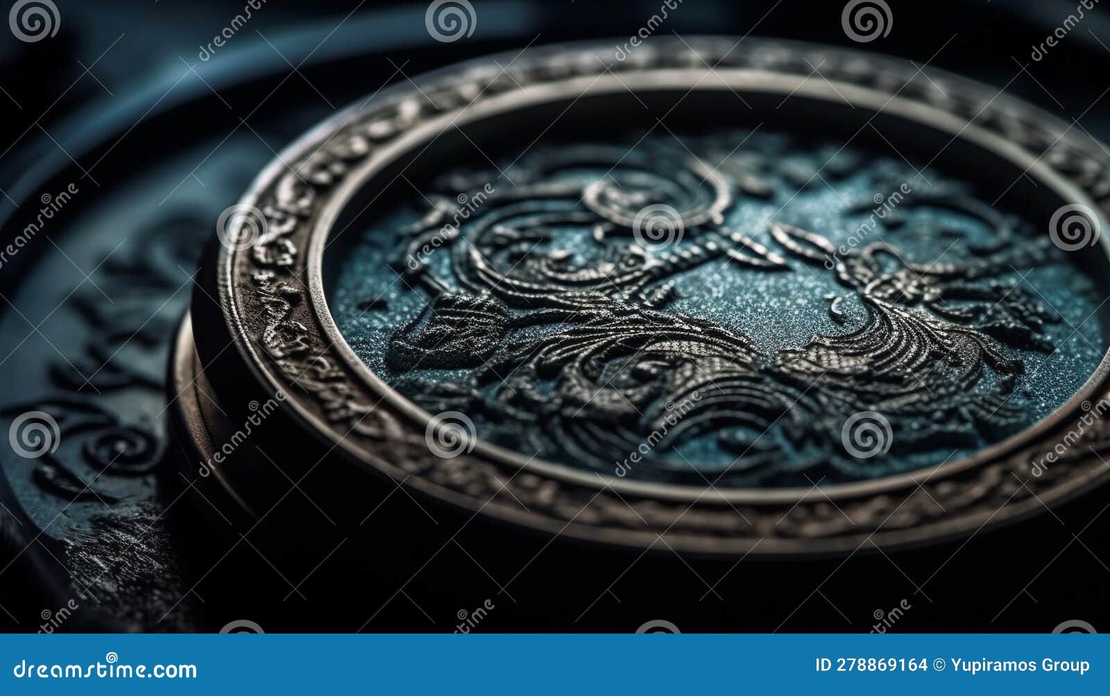 Antique Silver Coin, a Symbol of Wealth and Success Generated by AI ...