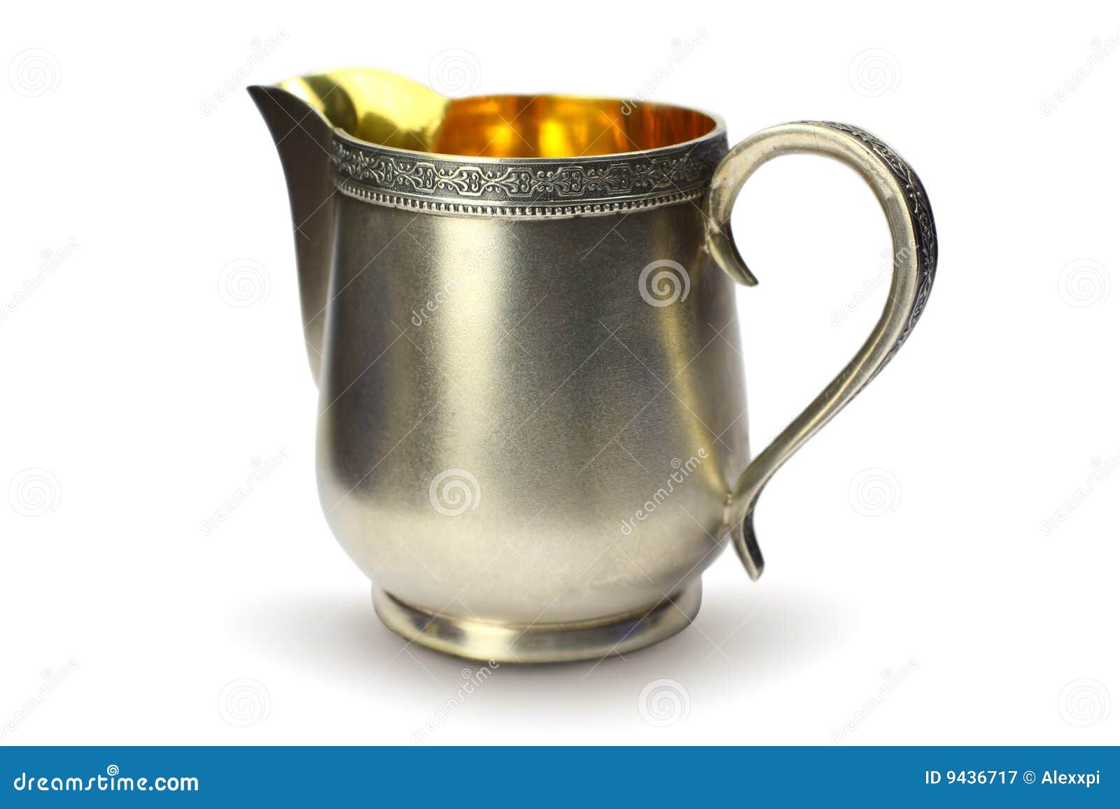 Antique silver cream jug stock image. Image of metallic - 9436717