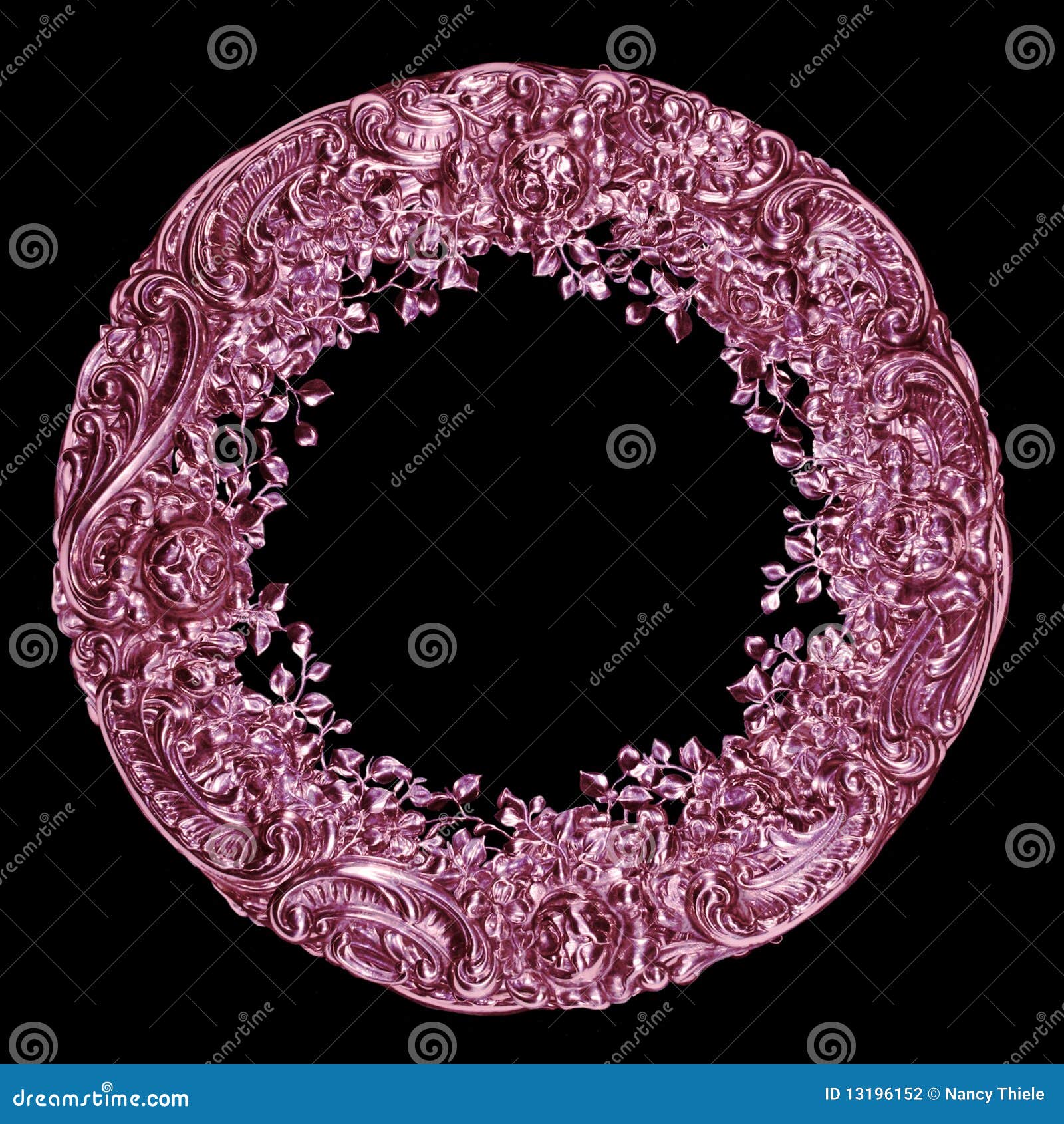 Silver Floral Frame Stock Image | CartoonDealer.com #12226249