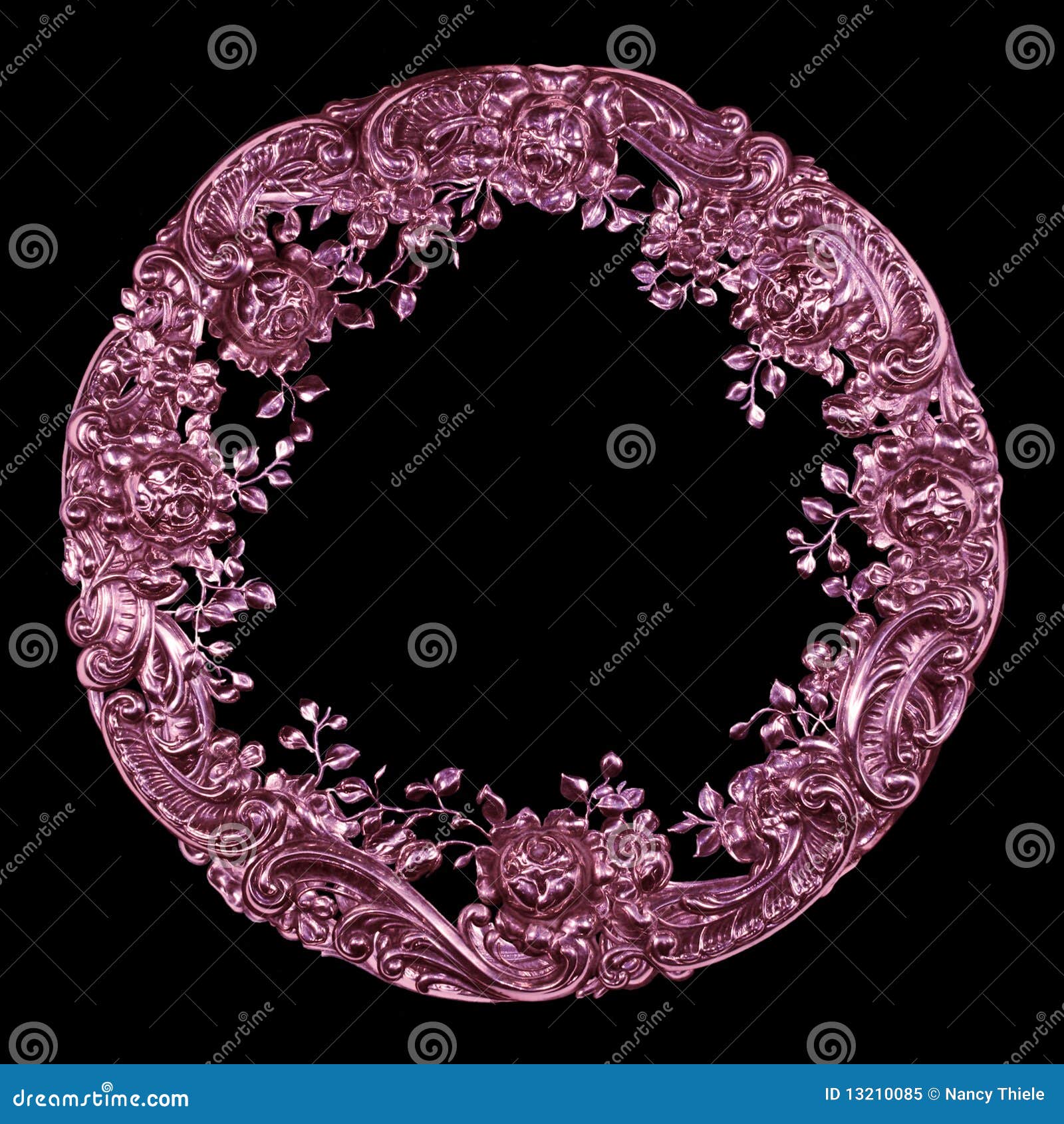 Silver Floral Frame Stock Image | CartoonDealer.com #12226249