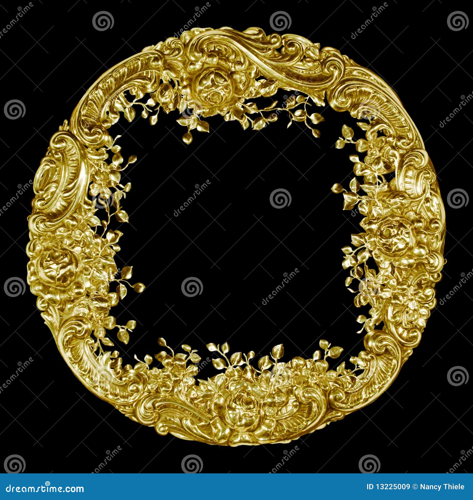 Silver Floral Frame Stock Image | CartoonDealer.com #12226249