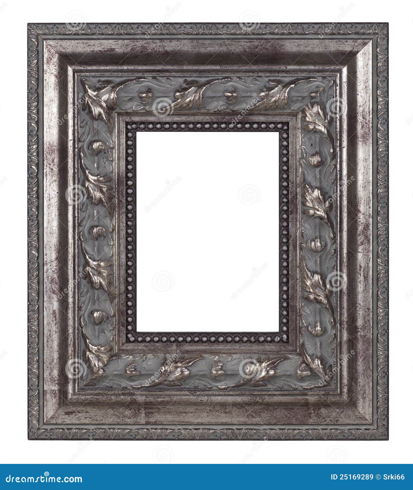 Antique Silver Picture Frame Stock Image - Image of antique, fashion ...