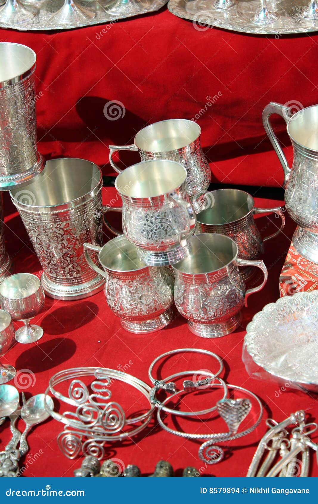 Antique Silver Utensils stock photo. Image of craftsmanship - 8579894