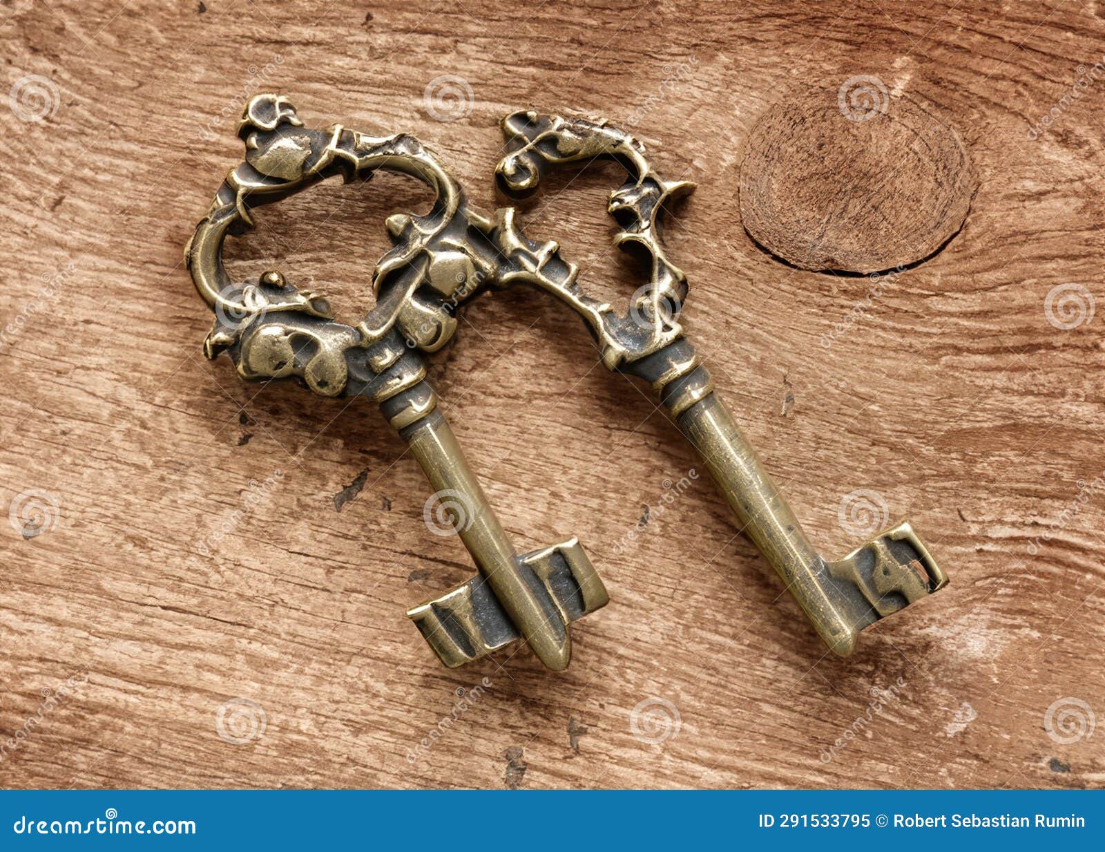 Antique skeleton keys stock illustration. Illustration of chain - 291533795