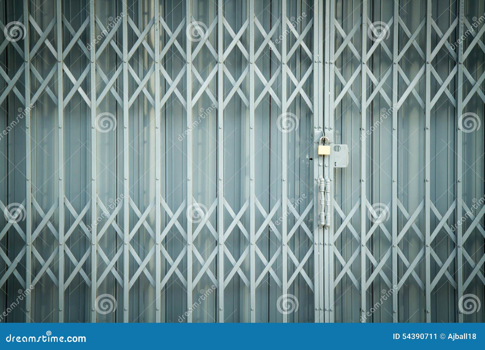 Antique Slide Steel Locked Shutter Door, Texture Background Stock Image ...