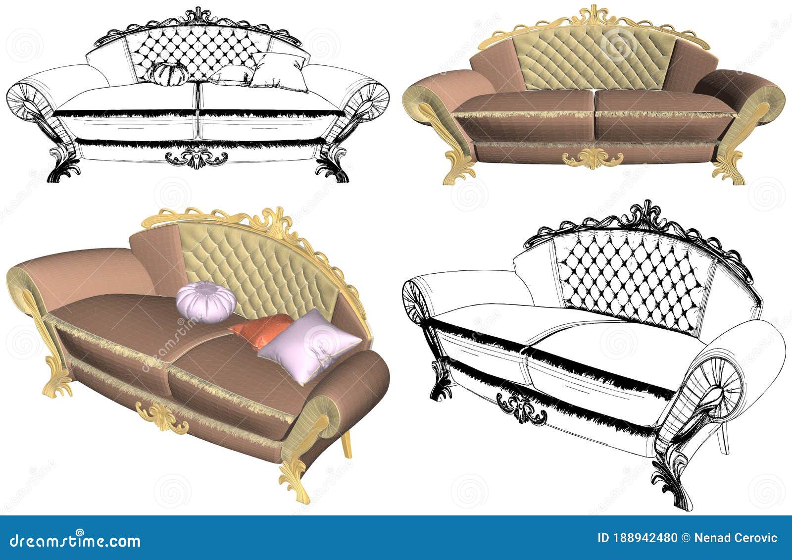 Antique Couch Vector