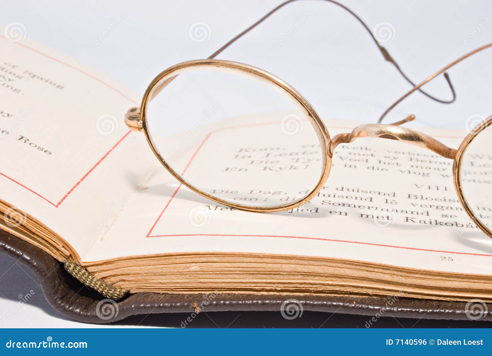 Antique Spectacles on Old Open Book Stock Photo - Image of text, glass ...