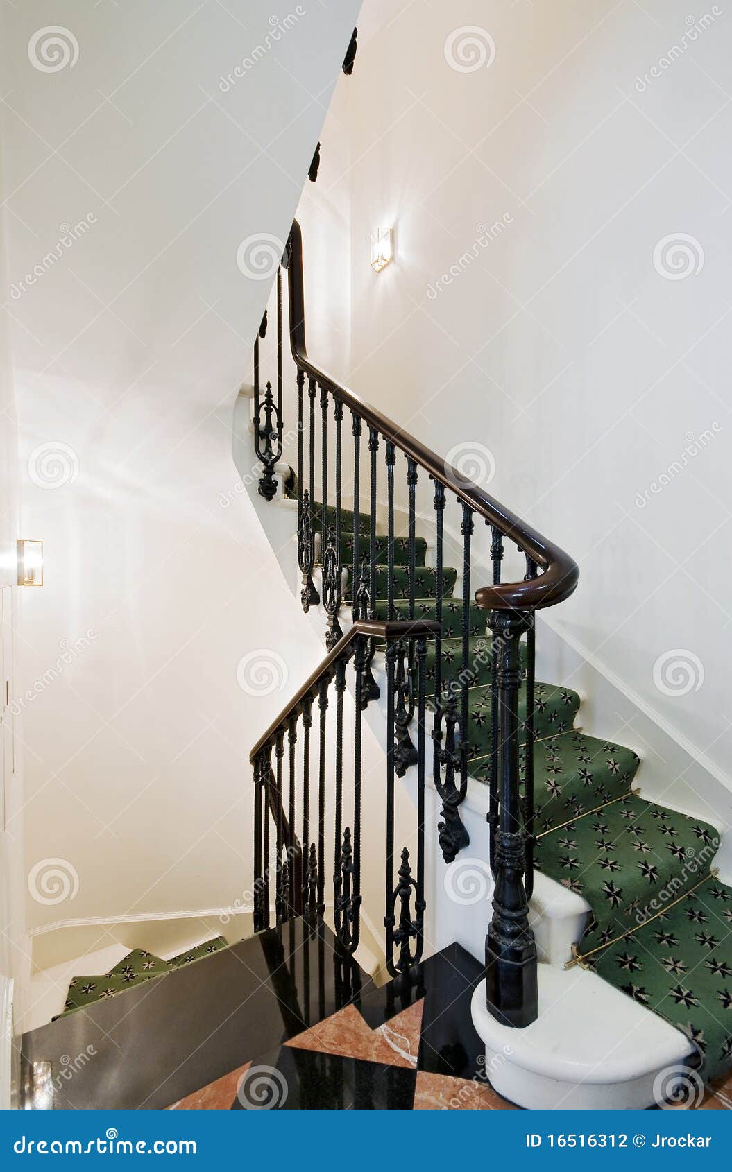 Antique stairs stock photo. Image of posh, house, black - 16516312