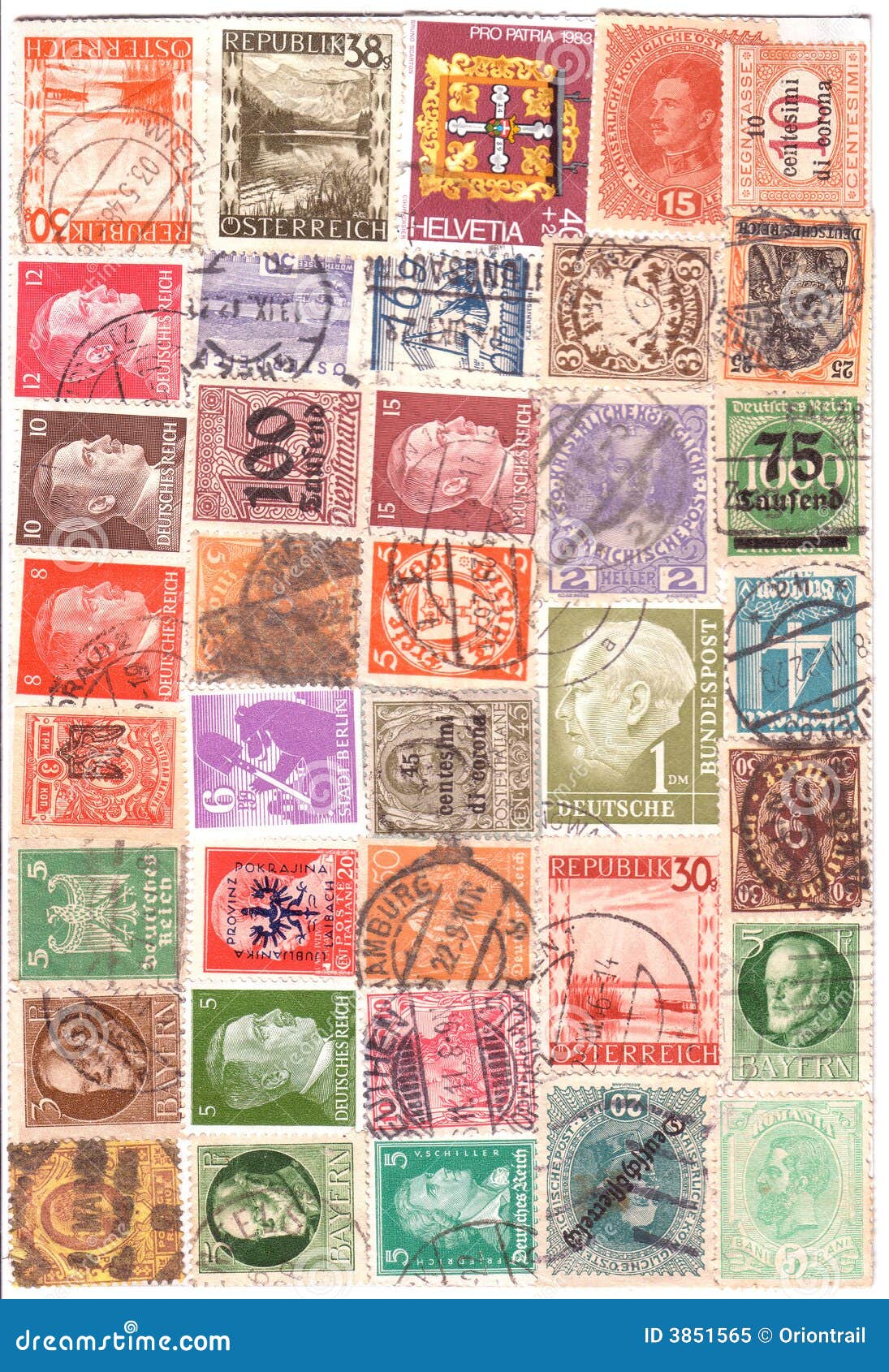 Antique stamps editorial image. Image of ground, color - 3851565