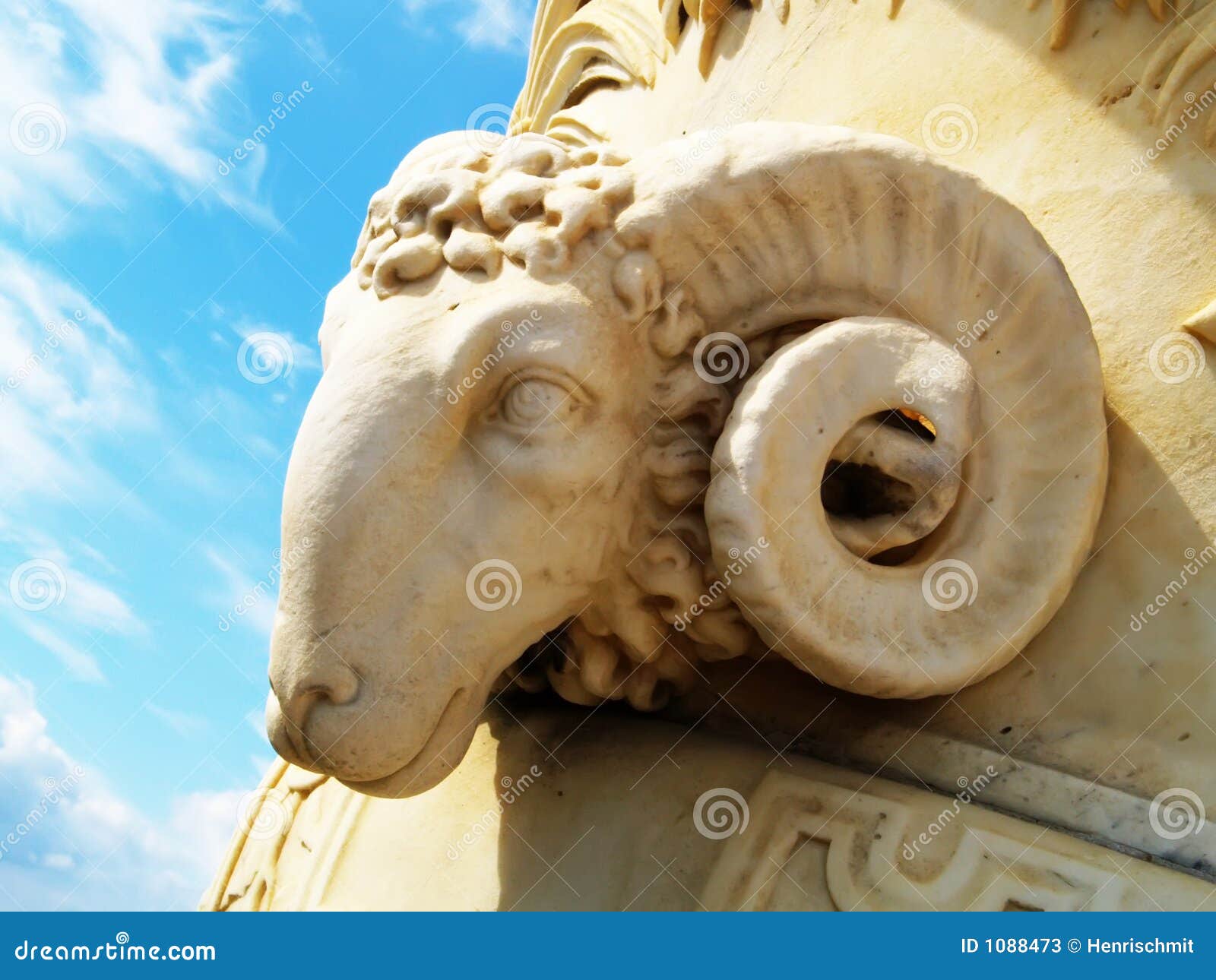 Antique statue stock image. Image of demons, goat, ancient - 1088473