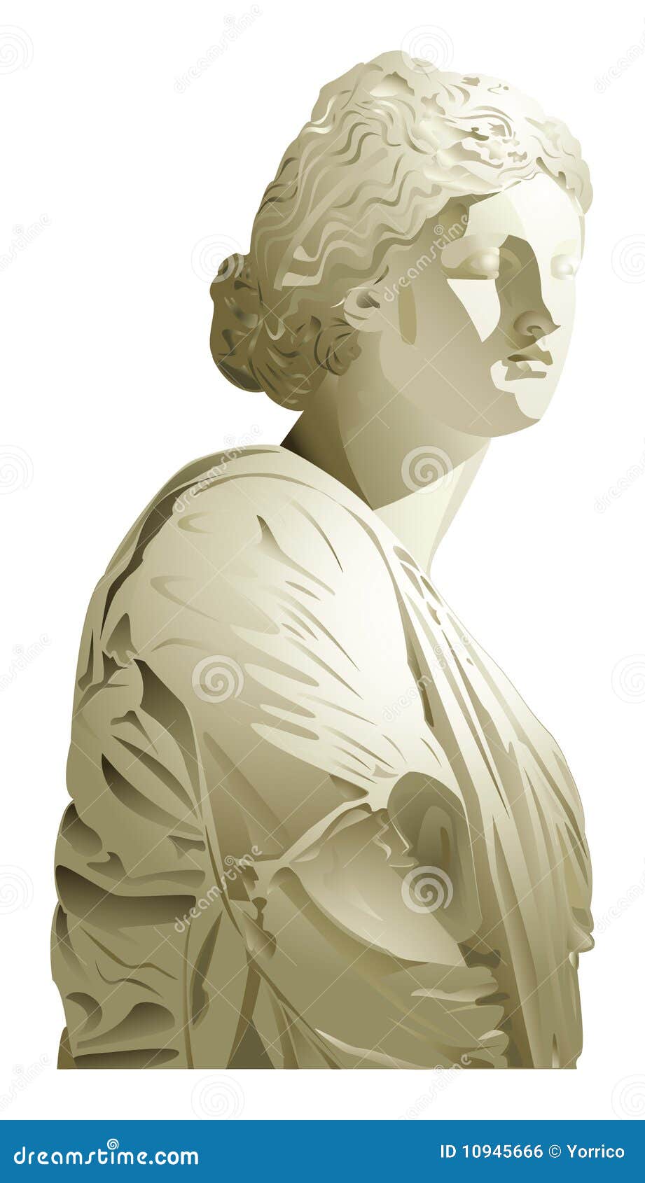 An Antique Statue Vector Illustration | CartoonDealer.com #10945666