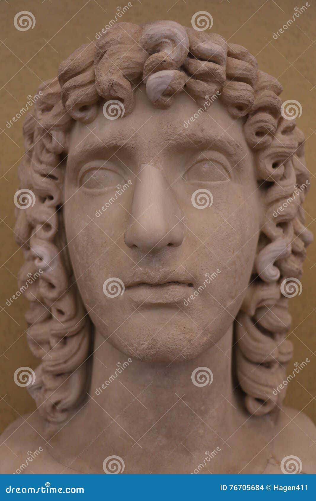 Antique Statue Of Menander, The Ancient Greek Playwright And Comedian ...