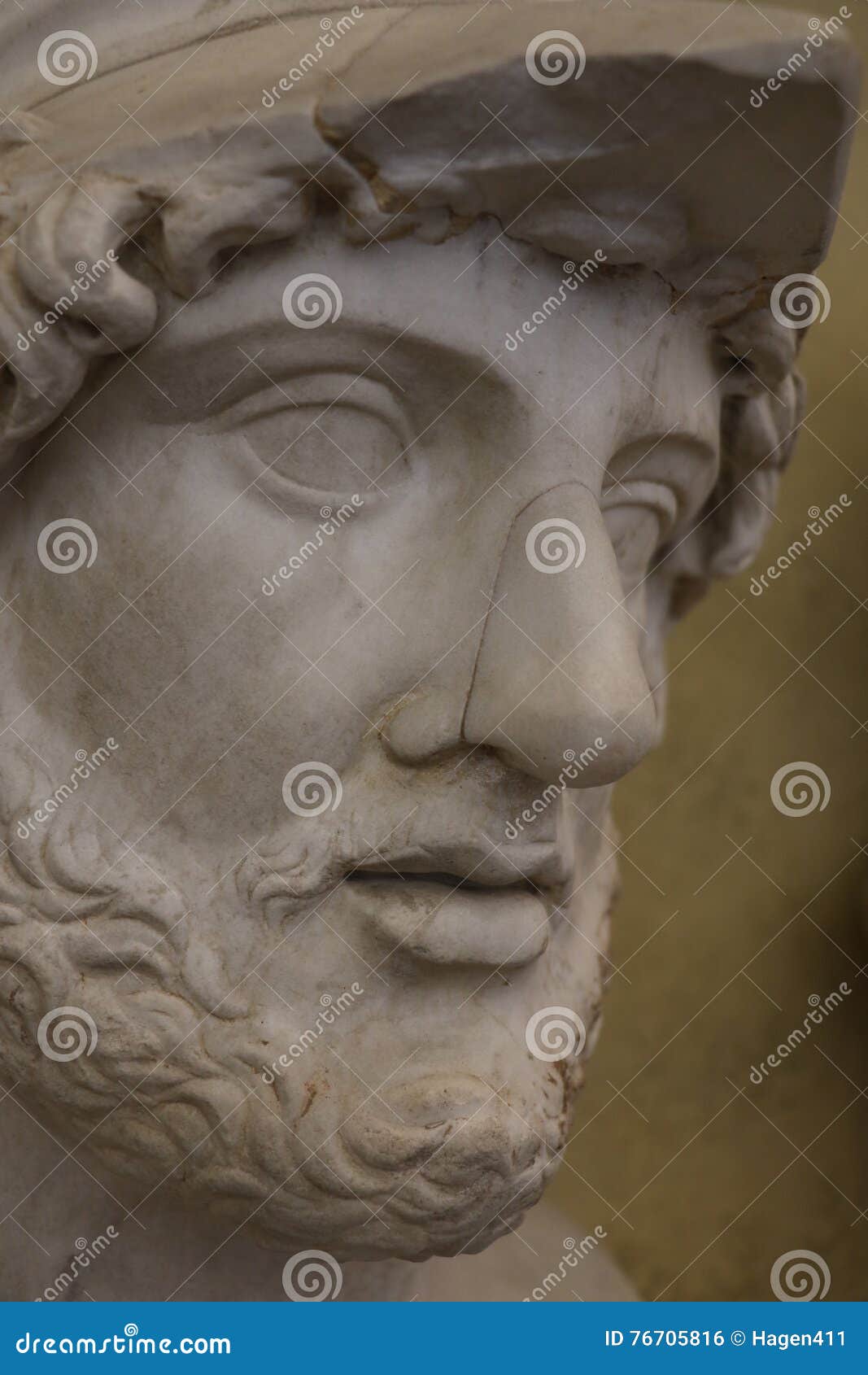 Antique Statue Of Menander, The Ancient Greek Playwright And Comedian ...