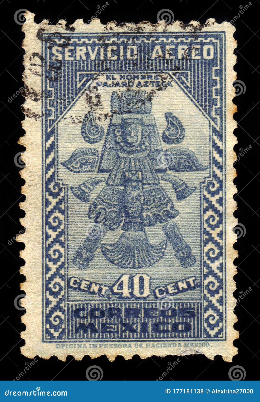 Antique Statuette Aztec Bird Man, Mexico Editorial Stock Photo - Image ...