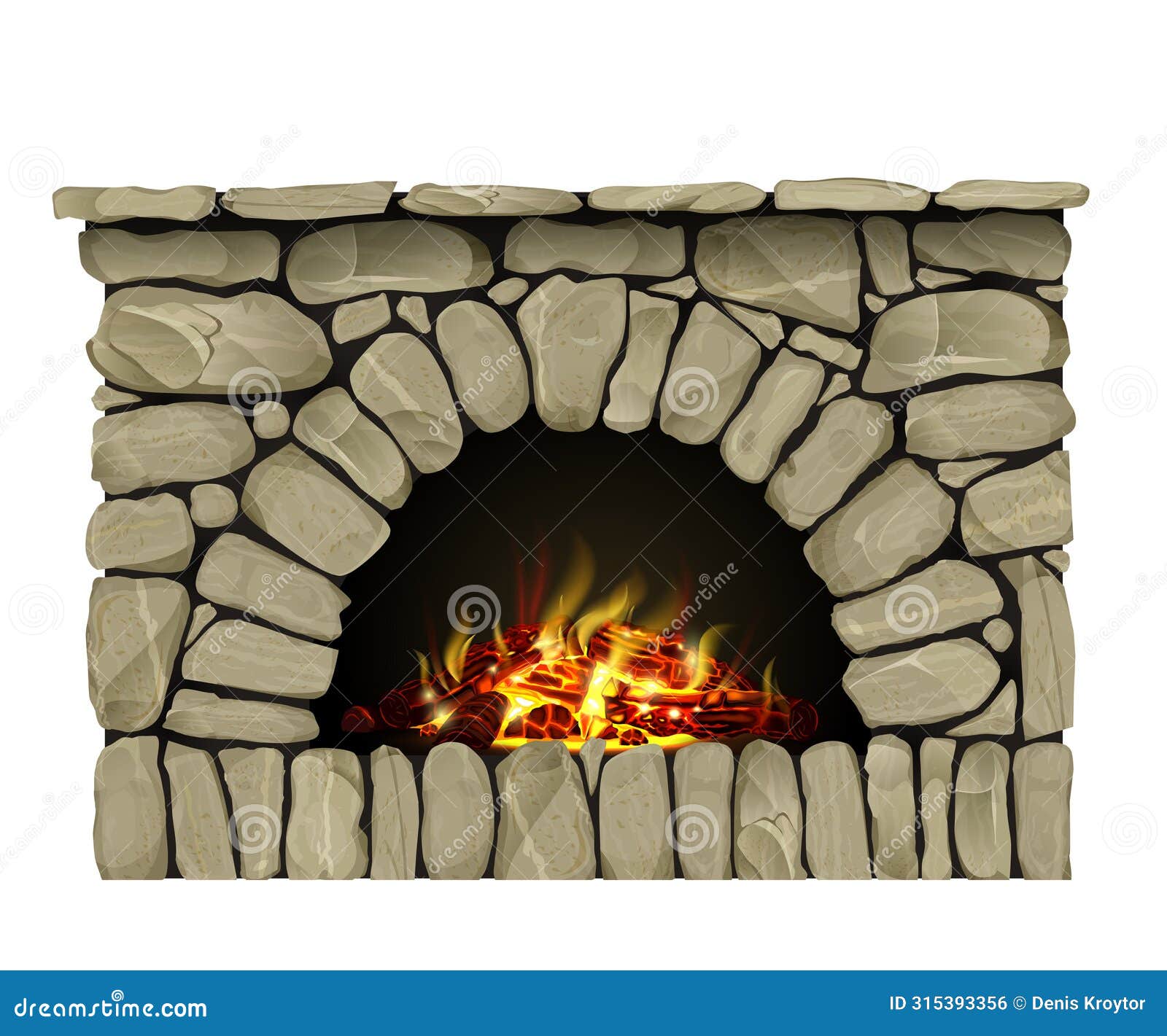 Antique Stone Hearth Fireplace Texture Stock Vector - Illustration of ...