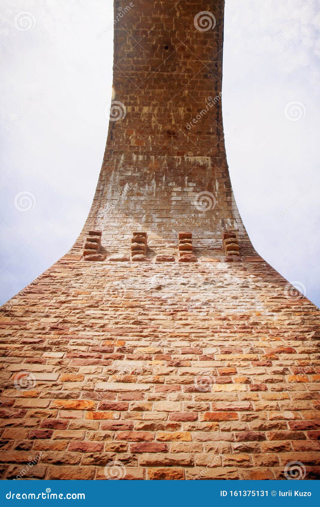 The Antique Stone Romanesque Bridge Aqueduct. Bottom View Stock Image ...