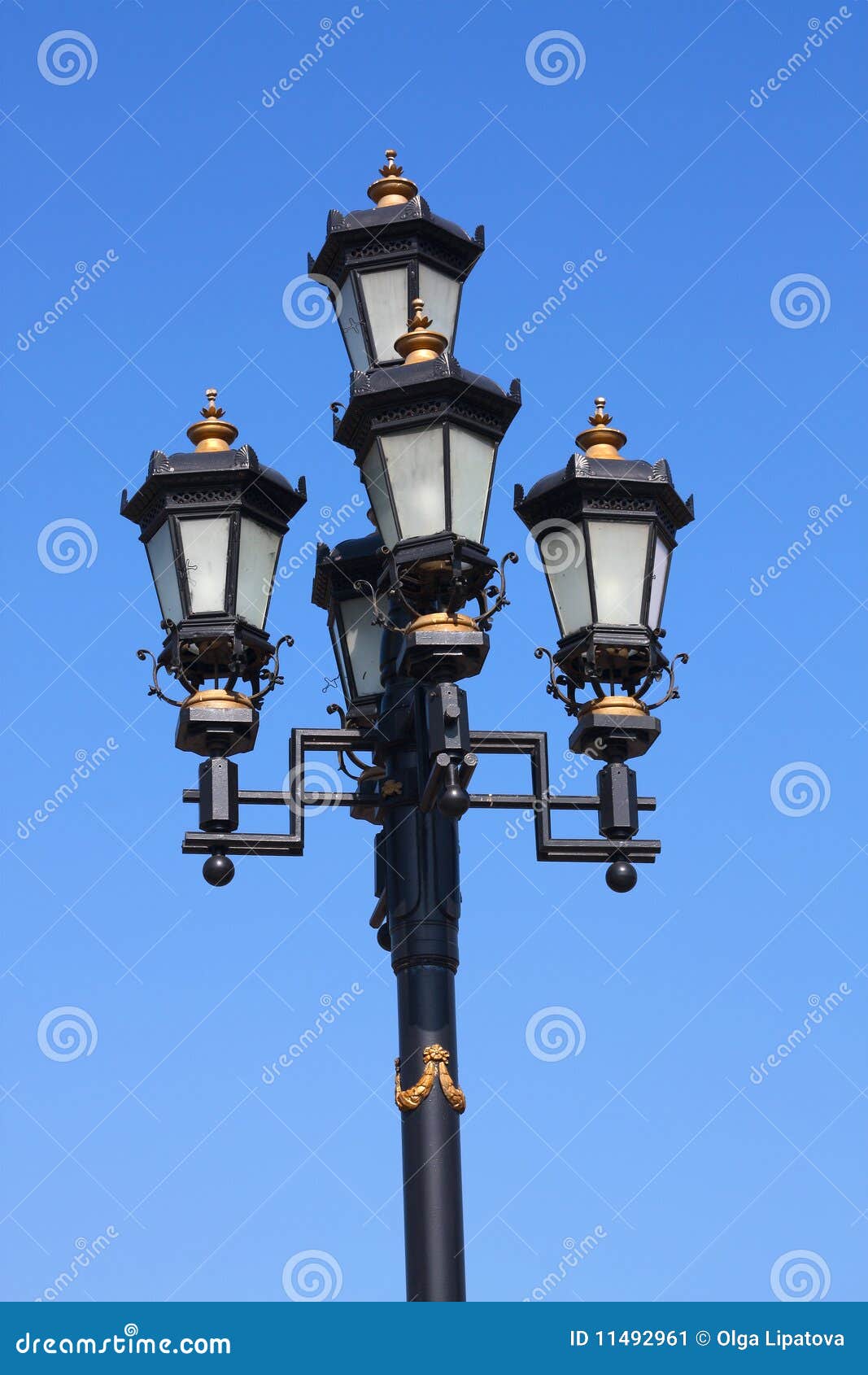 Antique Street Light stock image. Image of post, lights - 11492961