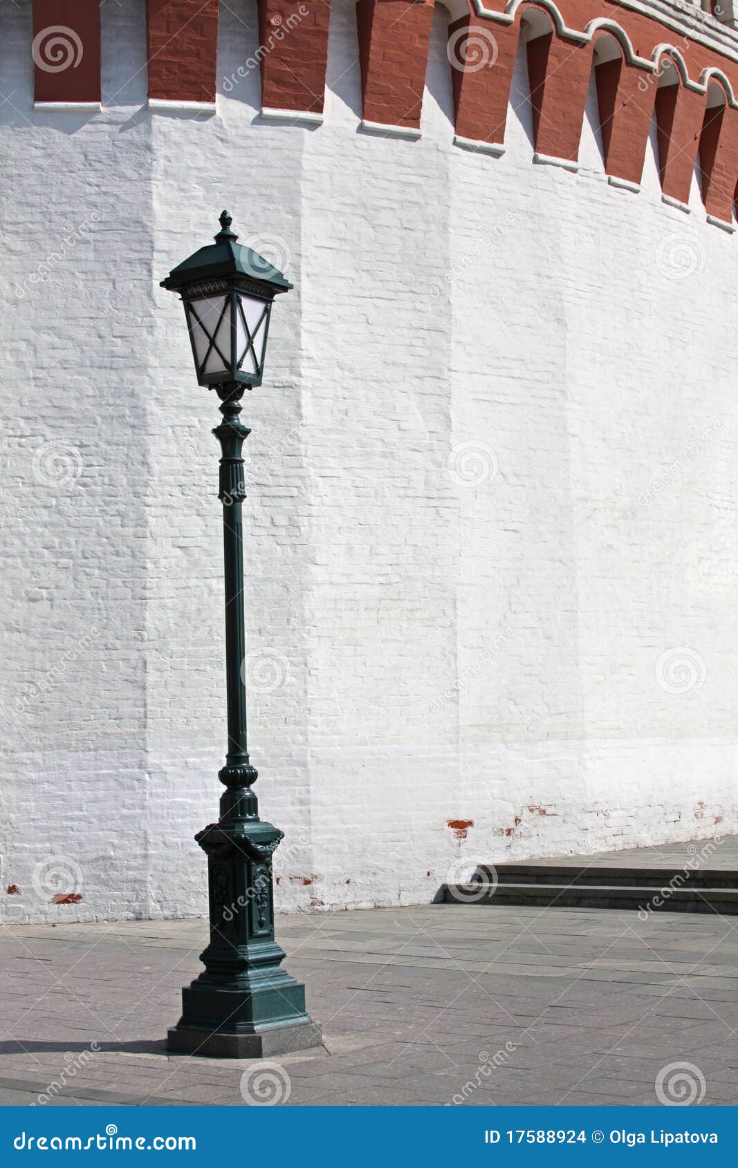 Antique Street Light stock photo. Image of brick, ornate - 17588924