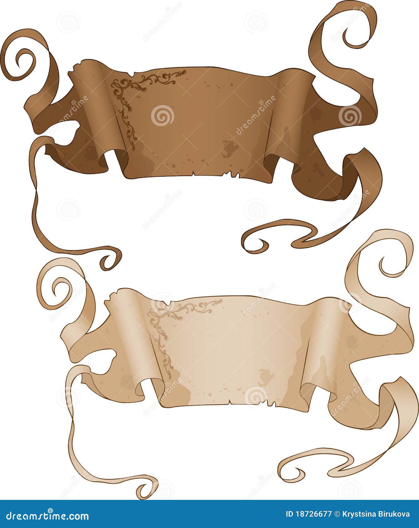Antique Style Banners stock vector. Illustration of drawing - 18726677