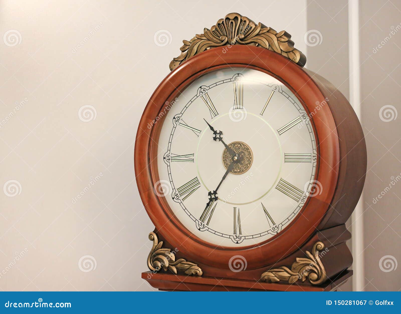 Antique Style Standing Pendulum Clock in the House Stock Image - Image ...