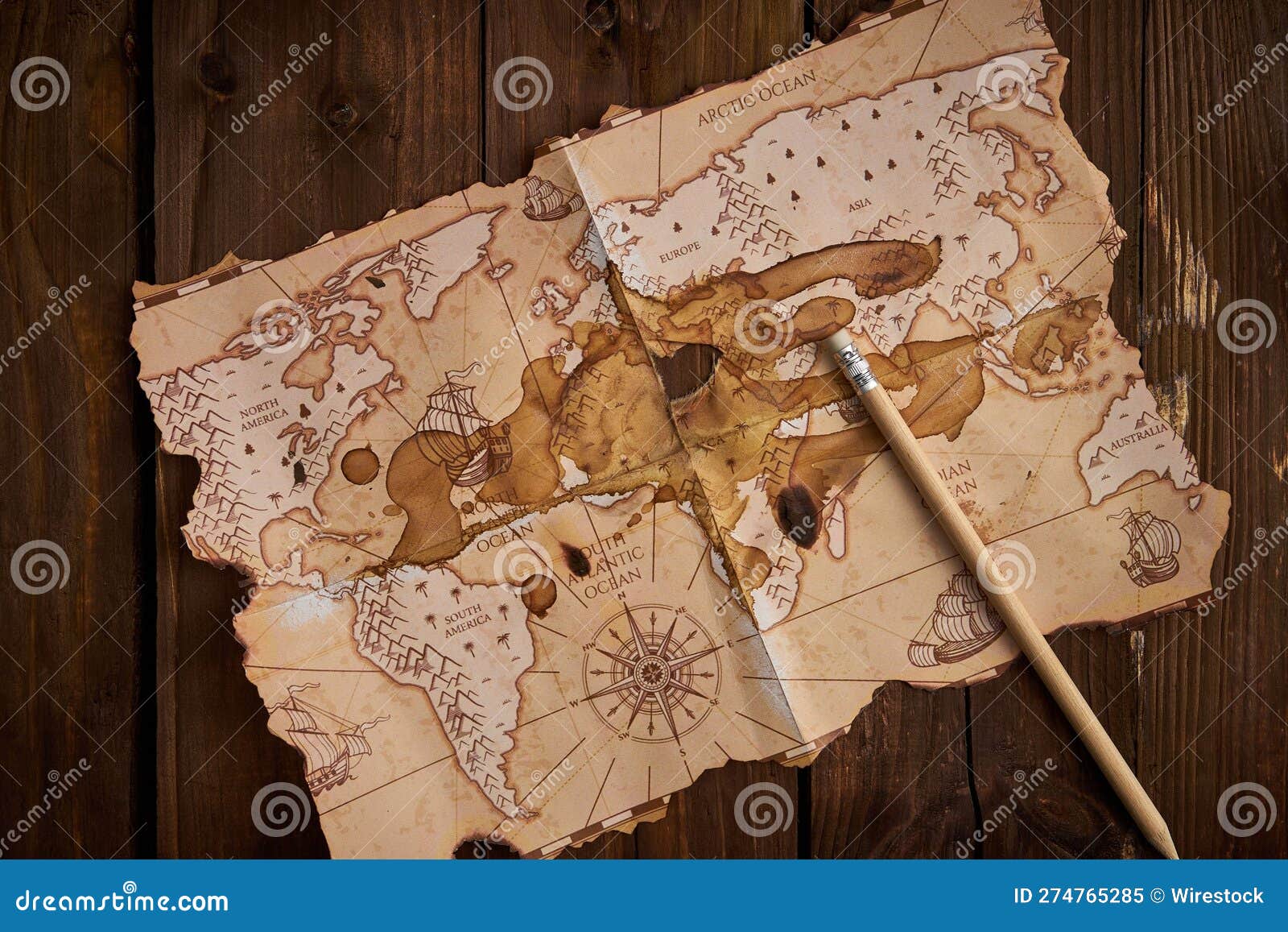 Old Style World Globe Written In Bengali Language - Antique World Globe ...