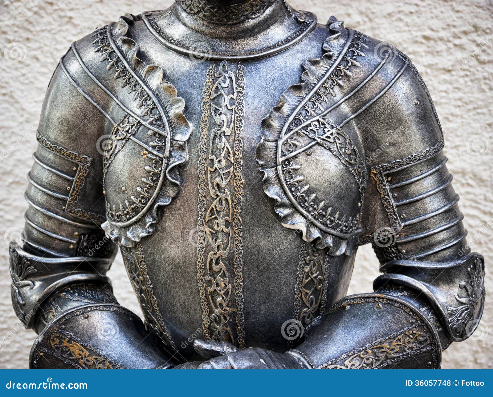 Antique suit of armor stock photo. Image of culture, metal - 36057748