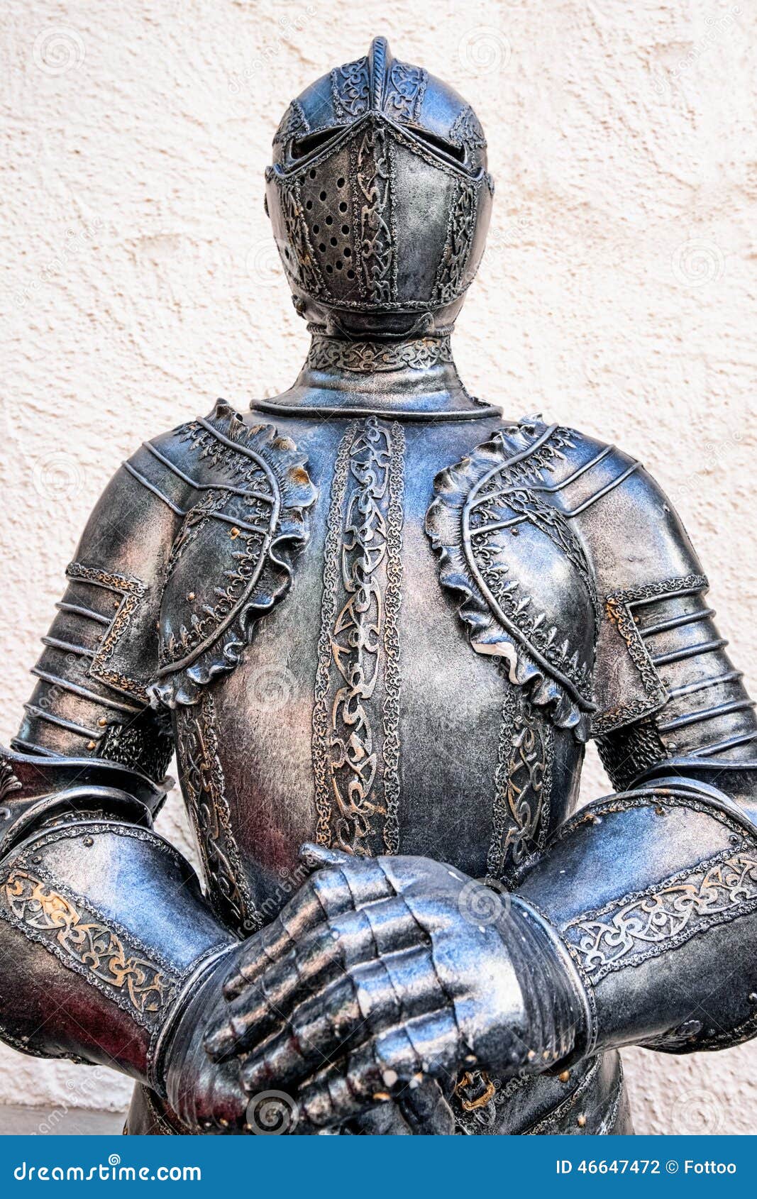 Antique suit of armor stock photo. Image of silver, europe - 46647472