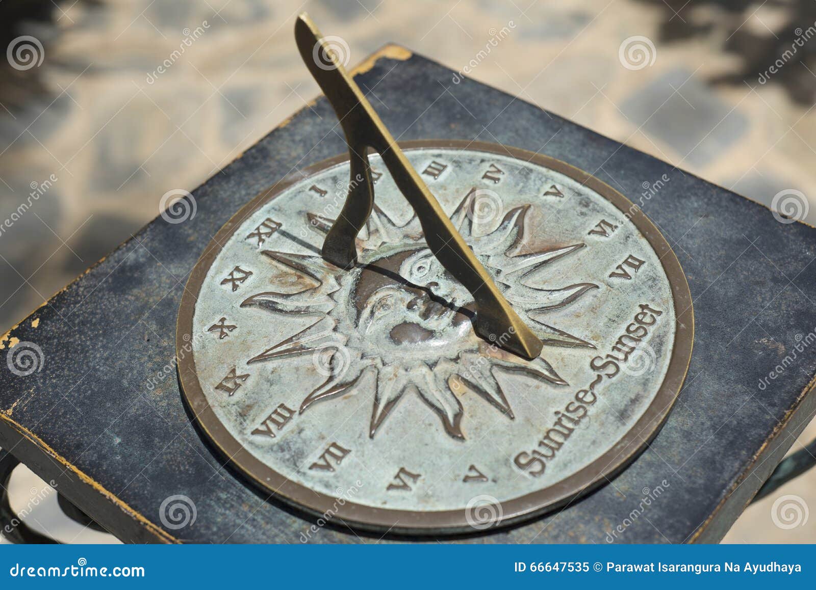 Antique sundial. stock image. Image of design, dial, traditional - 66647535