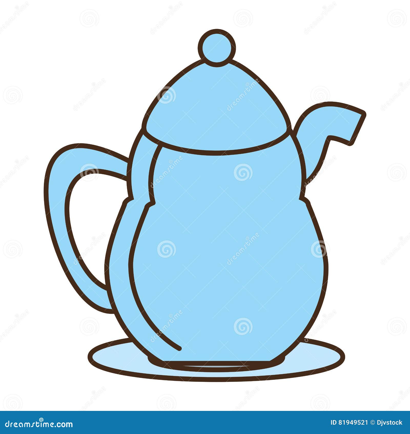 Antique Tea Pot Boiler Plate Design Stock Vector - Illustration of ...