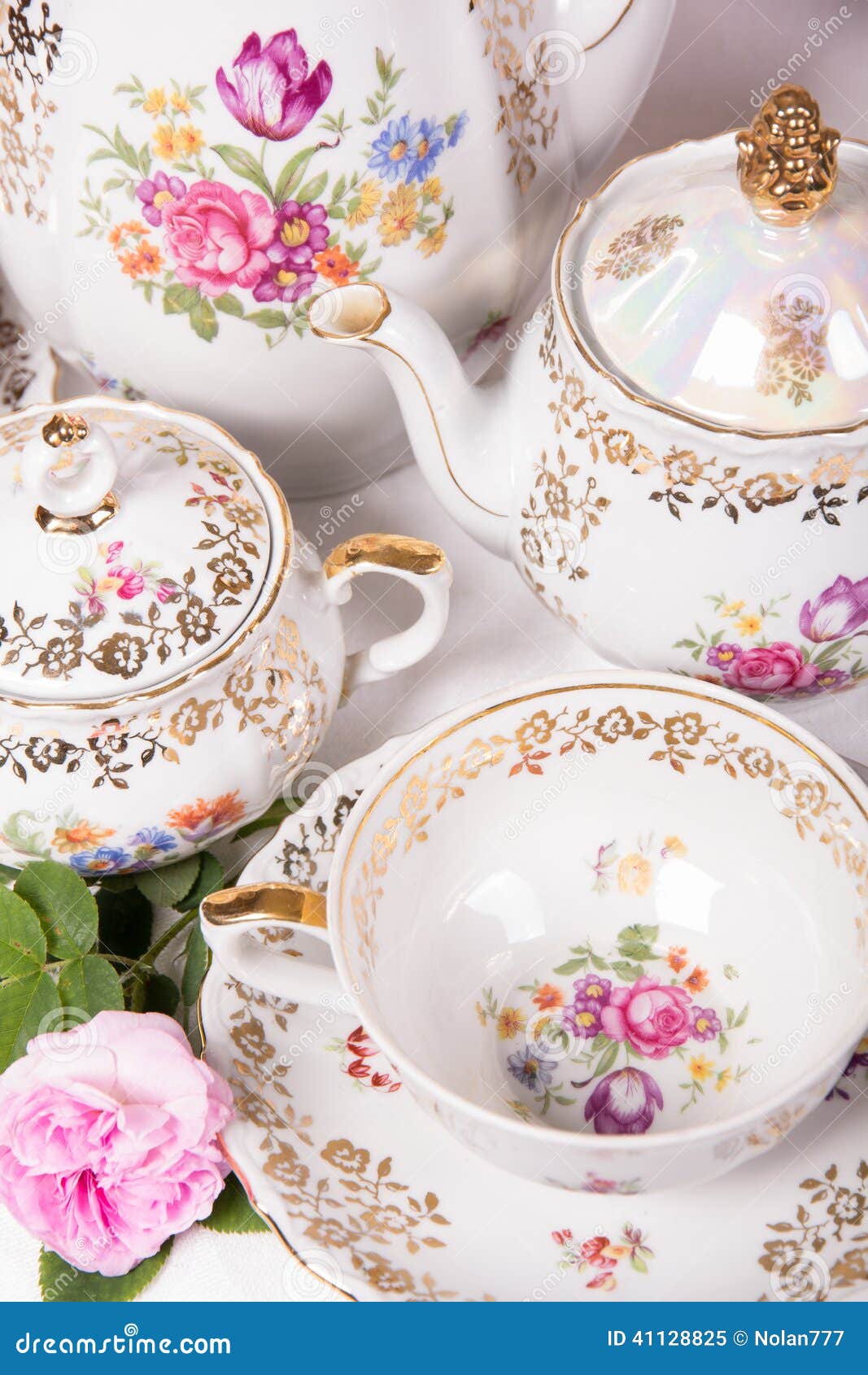 Antique tea set stock image. Image of ceramic, setup - 41128825