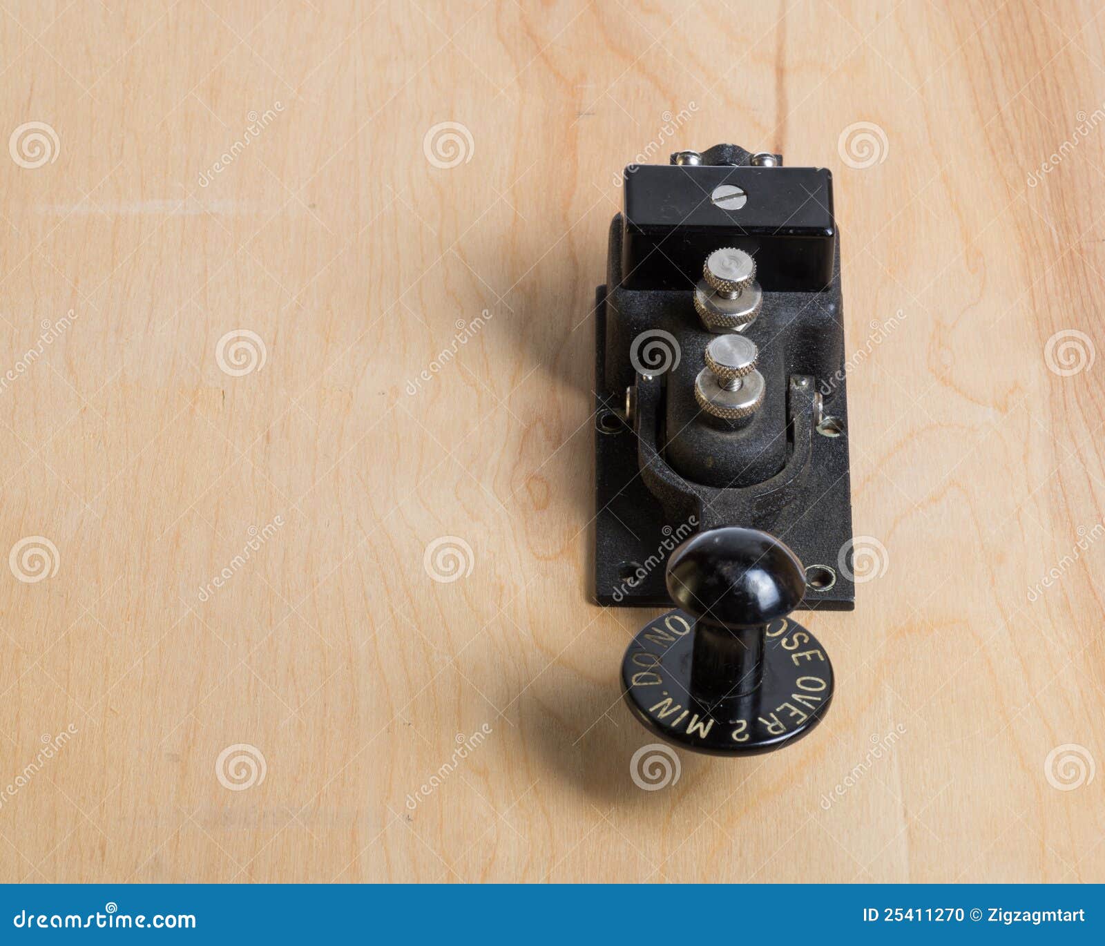 Antique Telegraph Key on a Desk Stock Photo - Image of ...