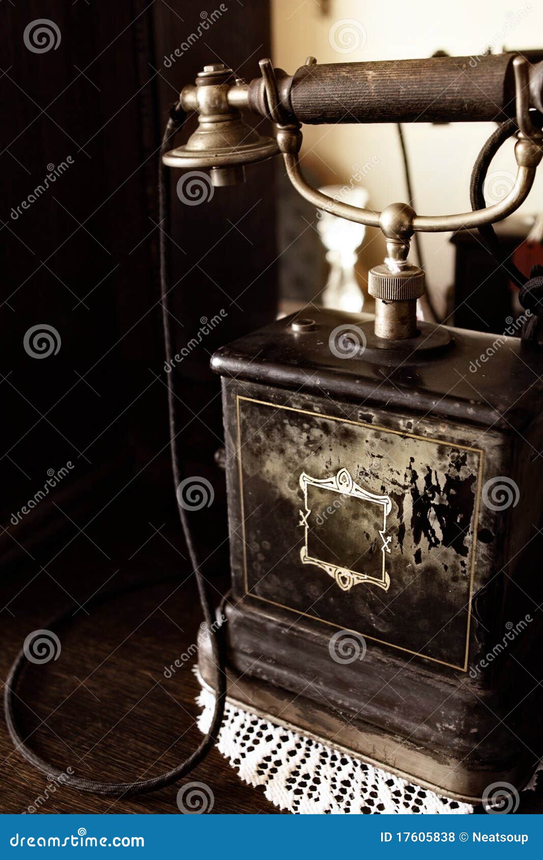 Antique Telephone stock photo. Image of black, talk, history - 17605838