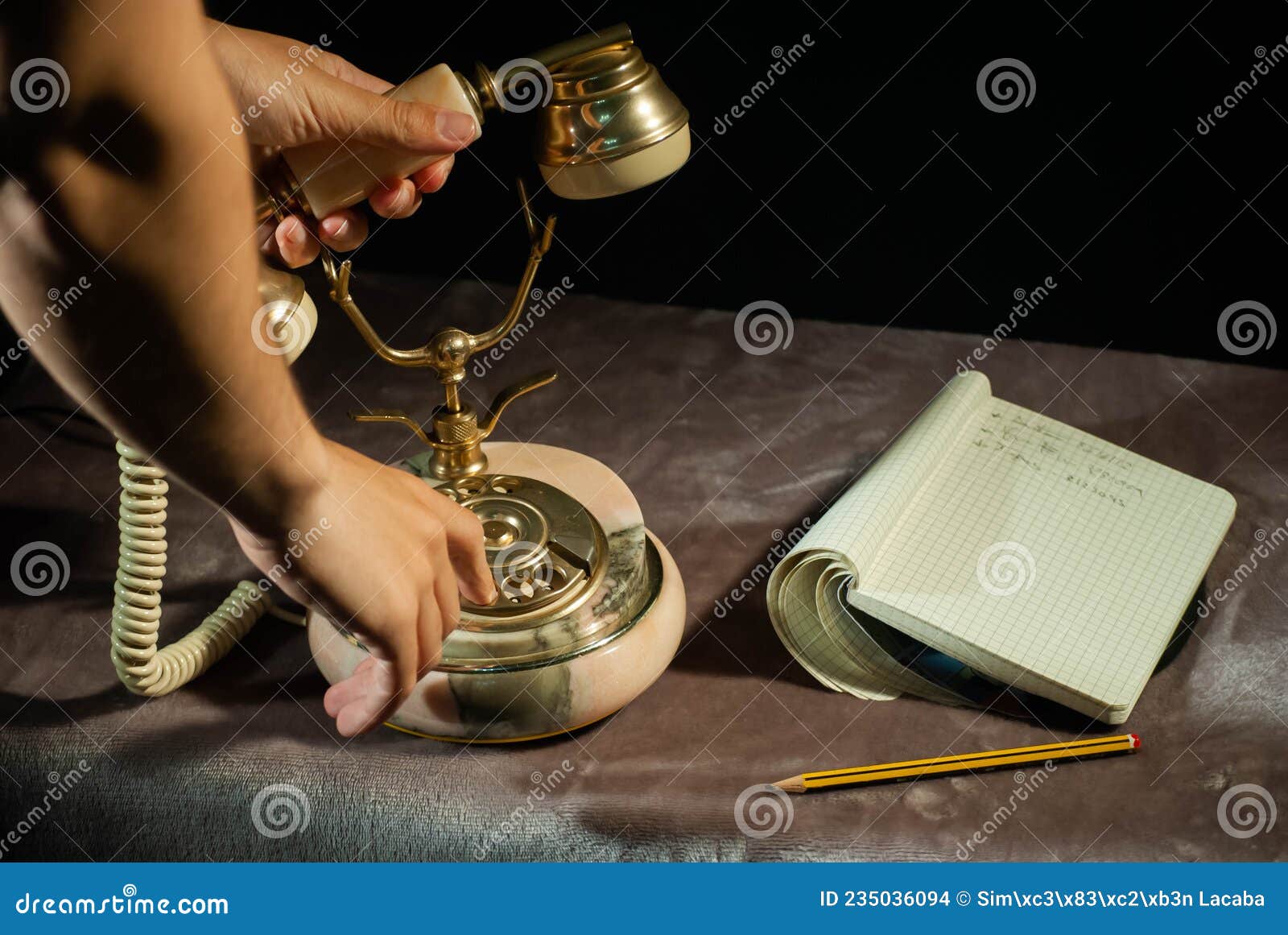 Old telephone stock photo. Image of device, blue, banner - 235036094